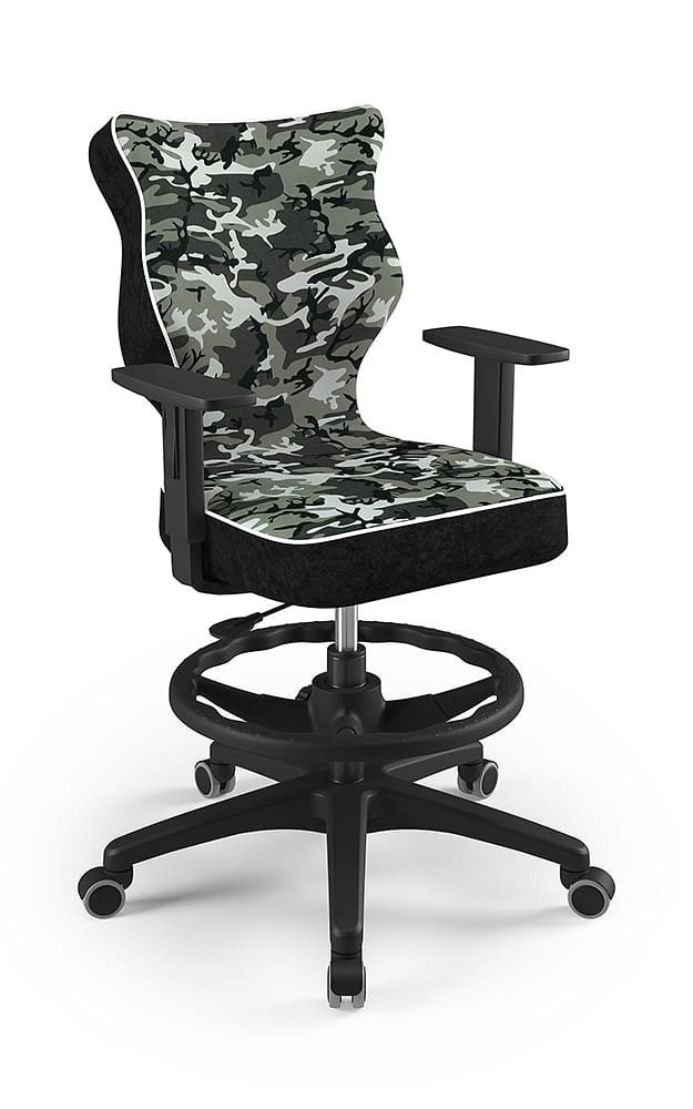 Entelo, Krzesło do biurka dla dziecka dopasowane do wzrostu 159-188 cm, model Duo z podnóżkiem ...