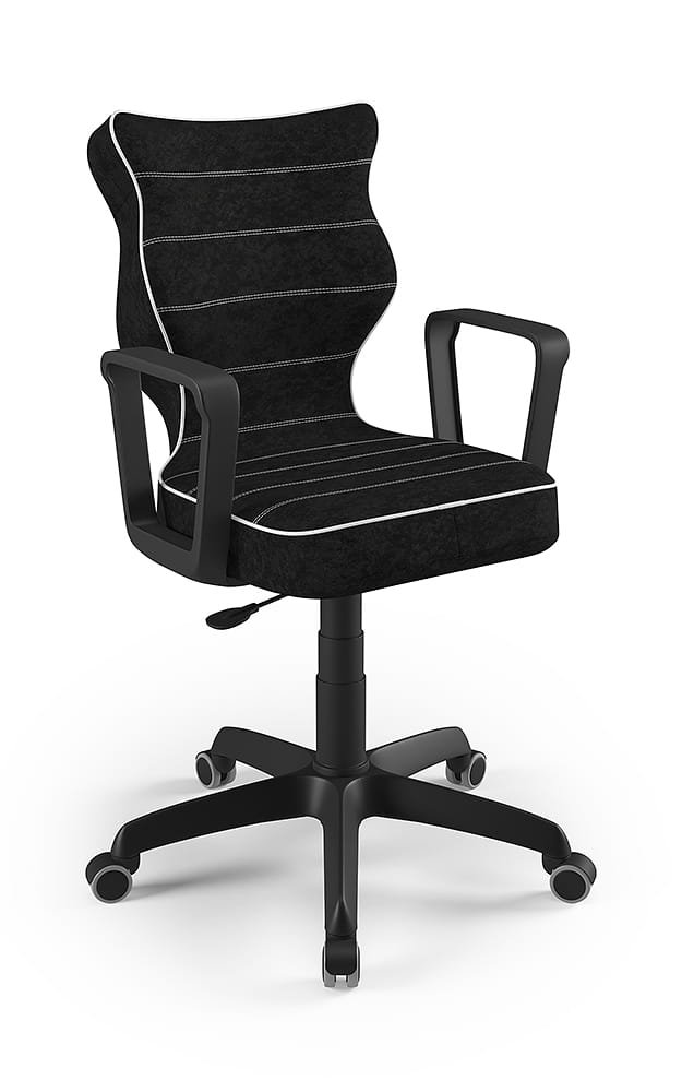 Entelo, Krzesło do biurka dla dziecka dopasowane do wzrostu 159-188 cm, model Norm kolor czarny ...