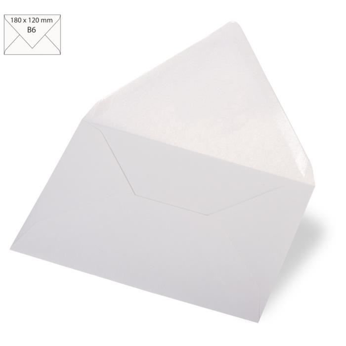 Envel.B6, FSC Mix Credit, biały metaliczny, 180x120mm, 120 g / m², 5 ...