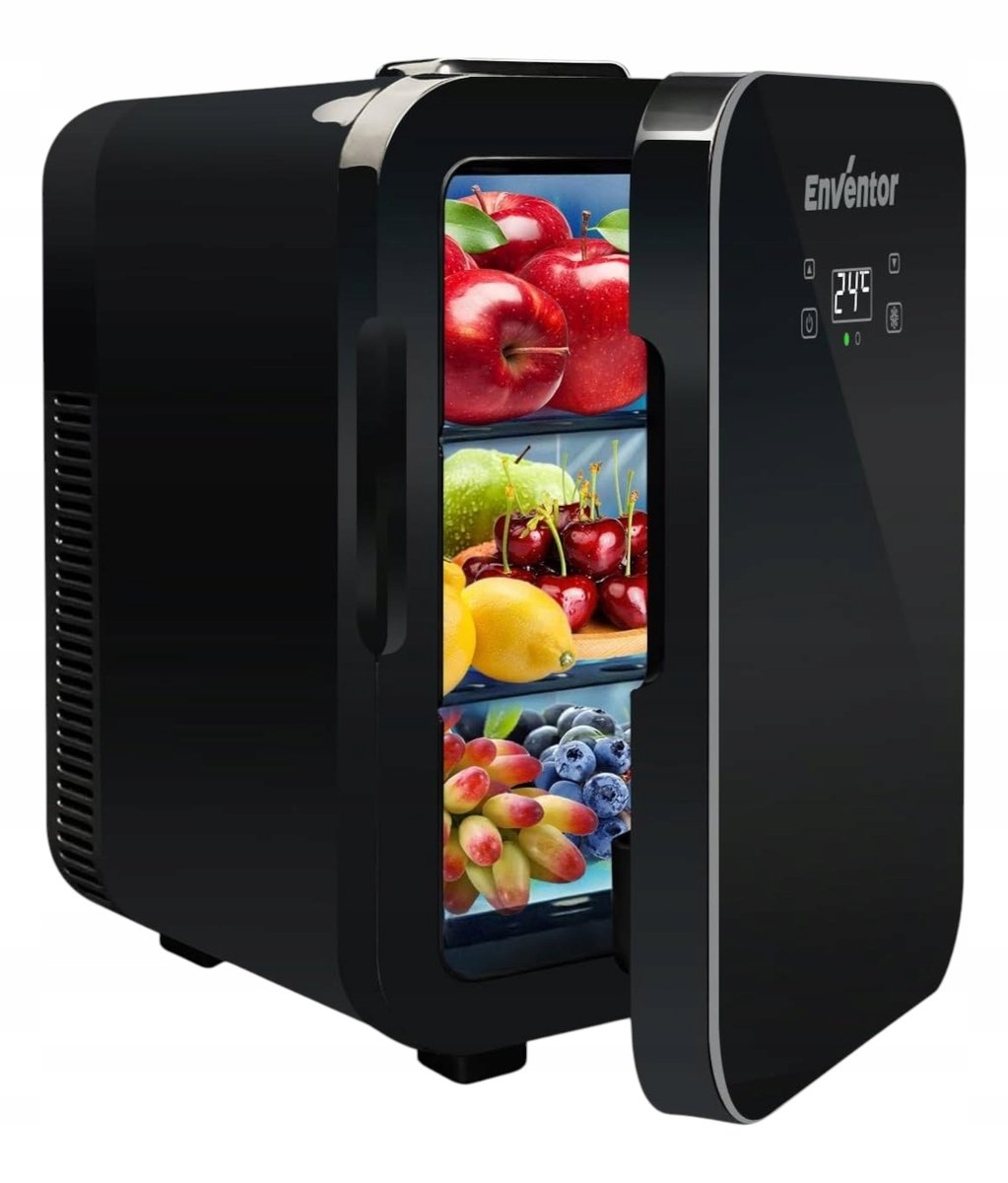 Enventor TJ-10DL Mini Lodówka Turystyczna 10l Chłodzenie Grzanie LCD Czarna - inna (Inny ...