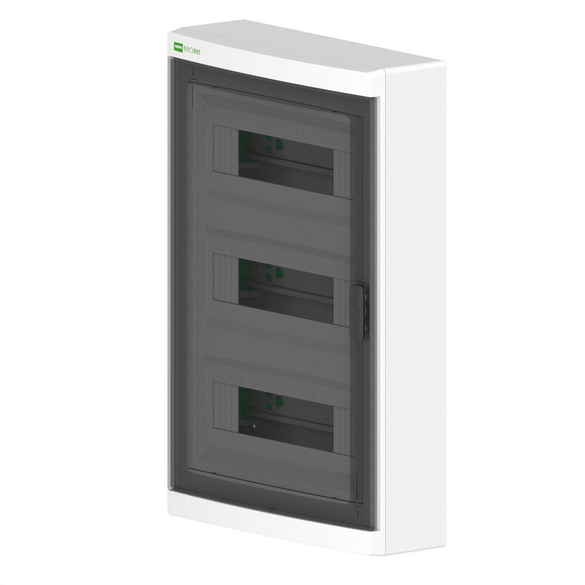 EPN 2445-01 ELEGANT Rozdzielnica 3x12 PE+N natynkowa nowa wersja IP 40 dymna - ELEKTRO-PLAST ...