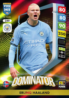 Erling HAALAND - PANINI FIFA 365 2025 POWER DOMINATOR 349 Manchester ...