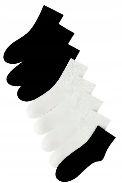 ESINTI BIAŁE GŁADKIE SKARPETKI Z PŁASKIM SZWEM BAWEŁNIANE 8-PACK 38-42 ...
