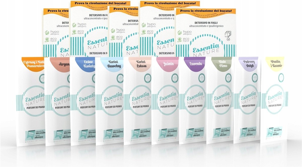 Essentia Nature Zestaw do prania - saszetki i listki na 10 prań - Inny ...