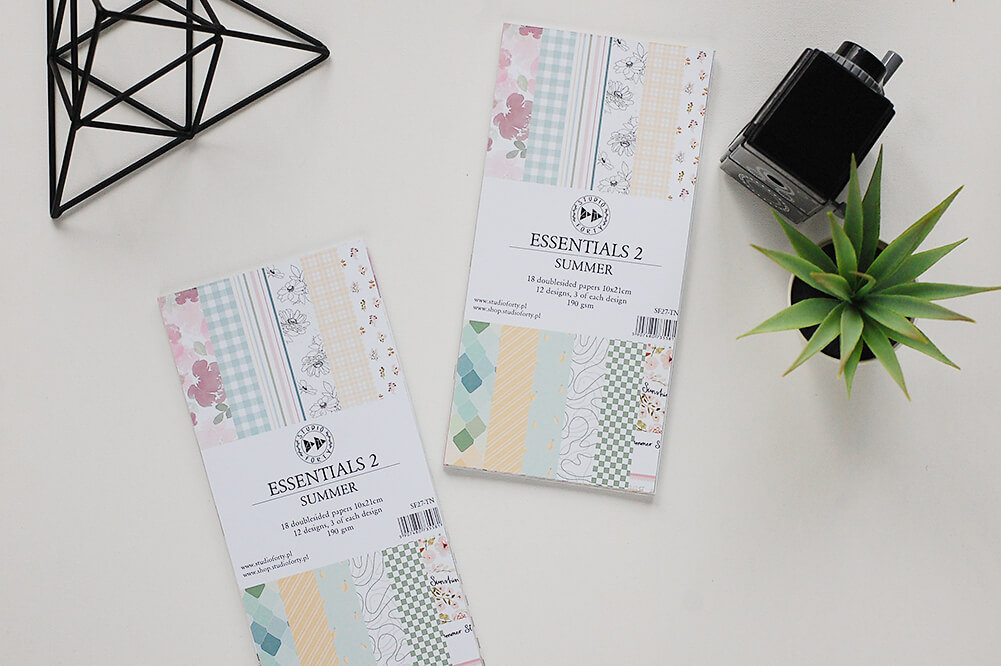 Essentials-Summer -Papiery Notebook -Zestaw 18 Papierów 10X21 Cm /Paper ...