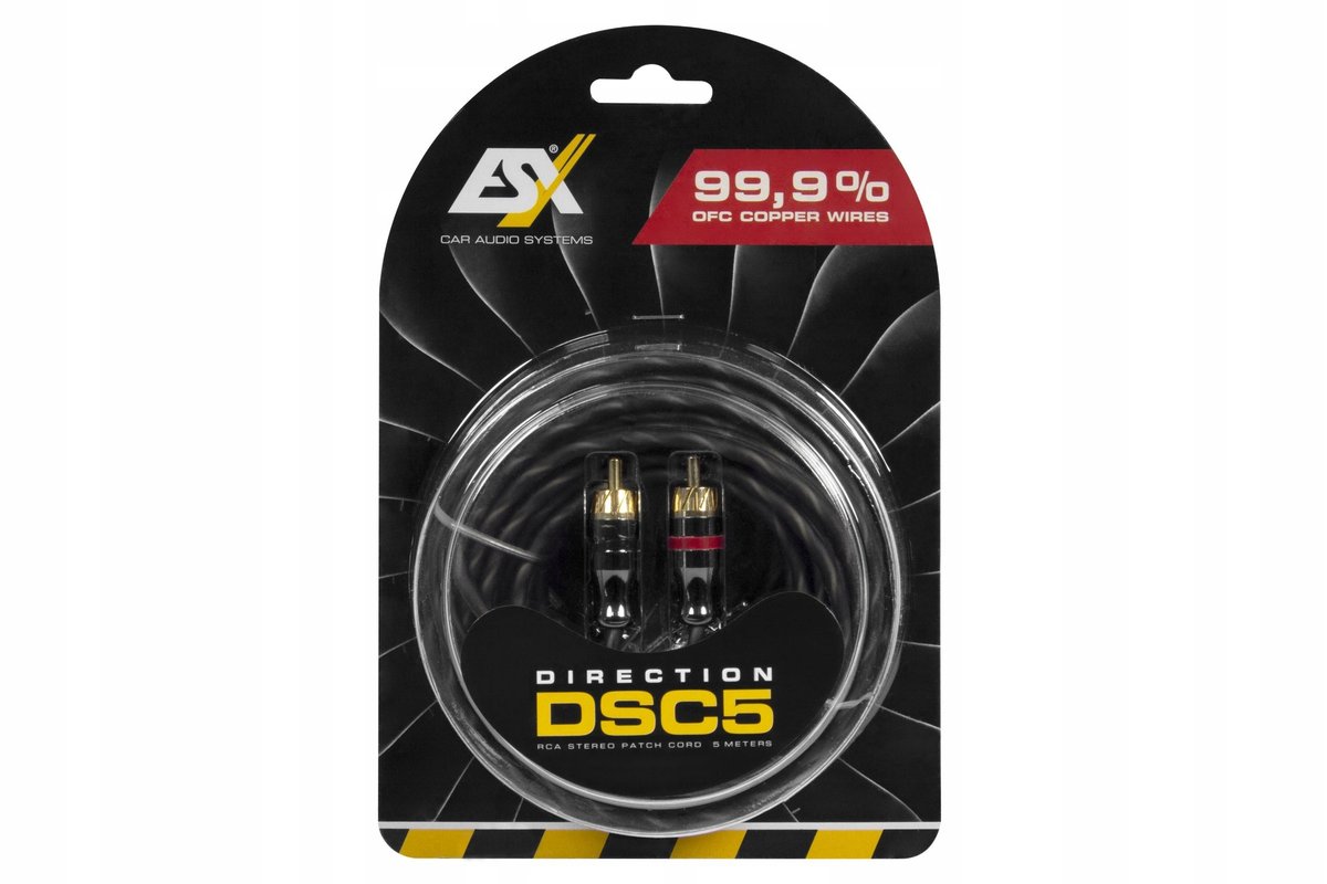 ESX DSC5 przewód sygnałowy + REMOTE RCA RCA 5 METR CZYSTA MIEDŹ! - ESX ...