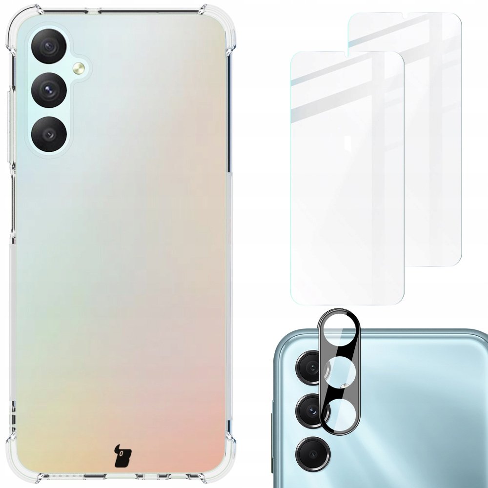 Etui + 2x szkło + obiektyw Bizon Case Clear Pack do Galaxy A05s ... Etui + 2x szkło + obiektyw Bizon Case Clear Pack do Galaxy A05s ...