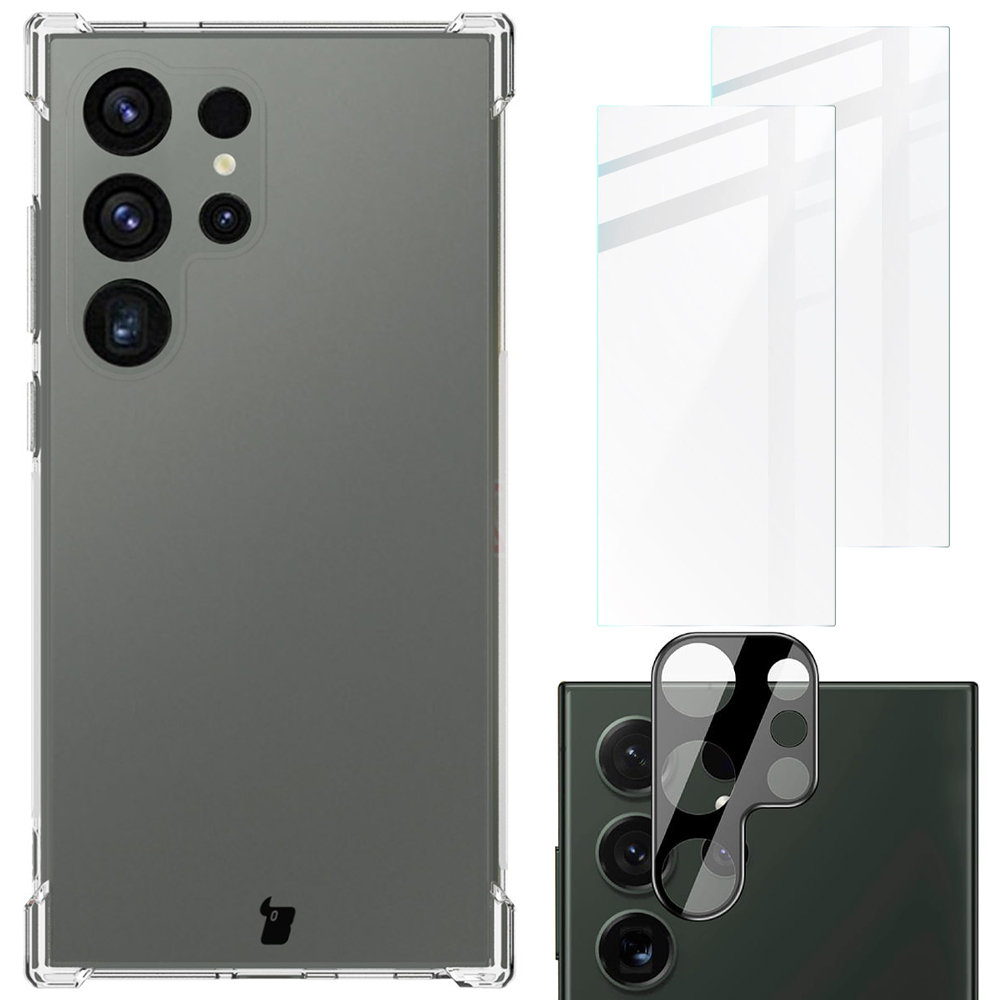 Etui + 2x szkło + obiektyw Bizon Case Clear Pack do Galaxy S24 Ultra ... Etui + 2x szkło + obiektyw Bizon Case Clear Pack do Galaxy S24 Ultra ...