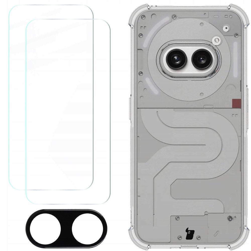 Etui + 2x szkło + obiektyw Bizon Case Clear Pack do Nothing Phone (2a ... Etui + 2x szkło + obiektyw Bizon Case Clear Pack do Nothing Phone (2a ...