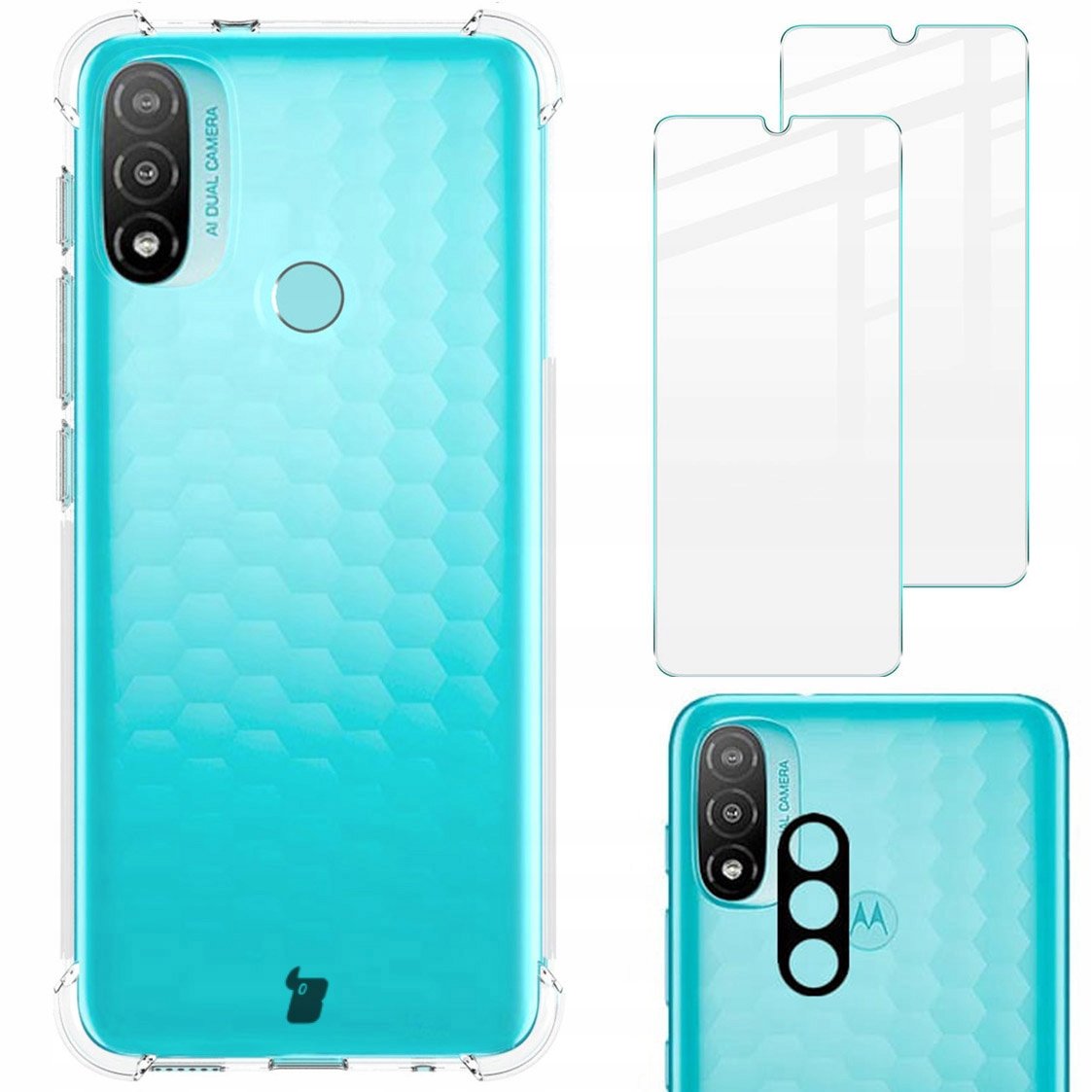 Etui + 2x szkło + obiektyw Bizon Case do Moto E20 - Bizon | Sklep EMPIK.COM Etui + 2x szkło + obiektyw Bizon Case do Moto E20 - Bizon | Sklep EMPIK.COM