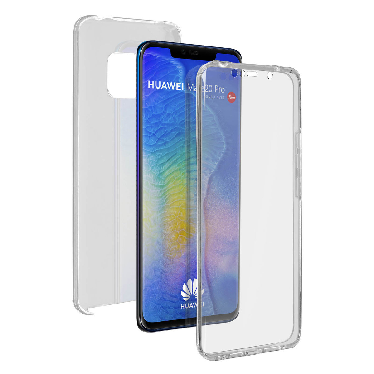 Etui 360° do Huawei Mate 20 Pro Elastyczny przód i sztywny tył — przezroczyste - Avizar | Sklep ...