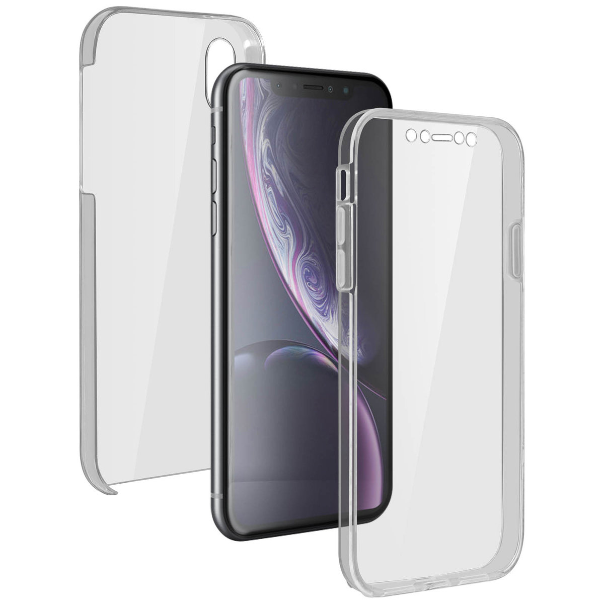 Etui 360° do iPhone'a XR z elastycznym przodem i sztywnym tyłem — przezroczyste - Avizar | Sklep ...