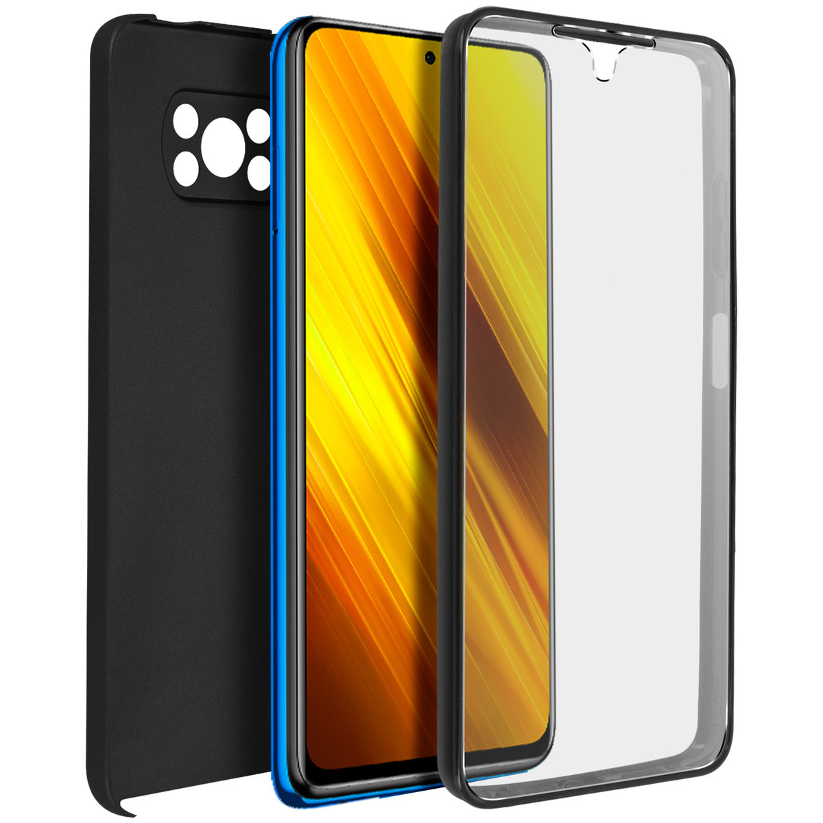 Etui 360° do Xiaomi Poco X3 / X3 Pro Elastyczny przód i sztywny tył ...