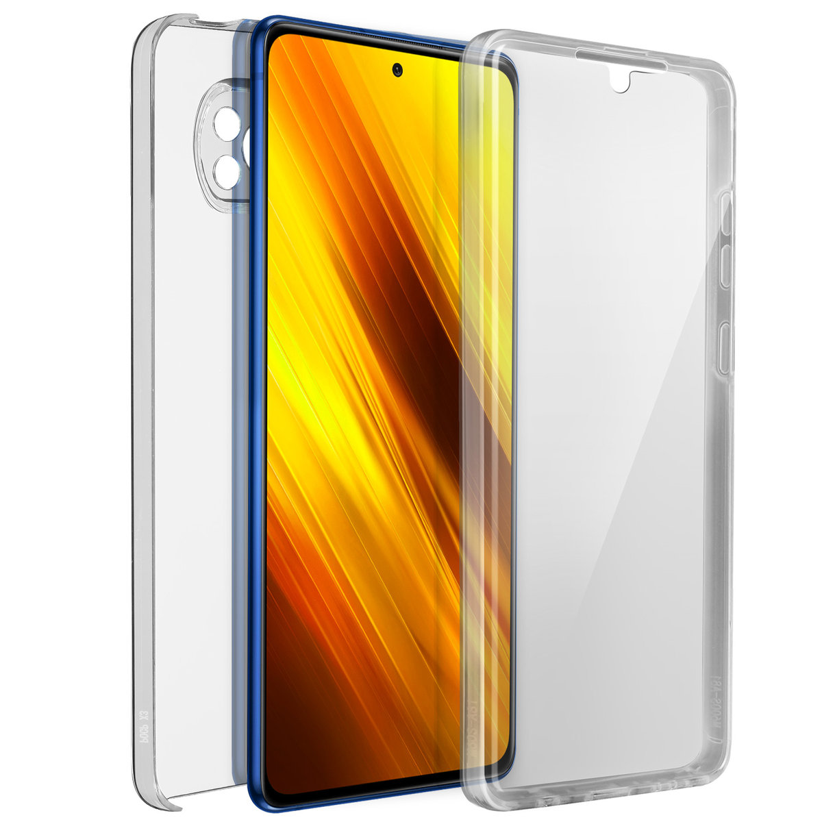 Etui 360° do Xiaomi Poco X3 / X3 Pro Elastyczny przód i sztywny tył ...