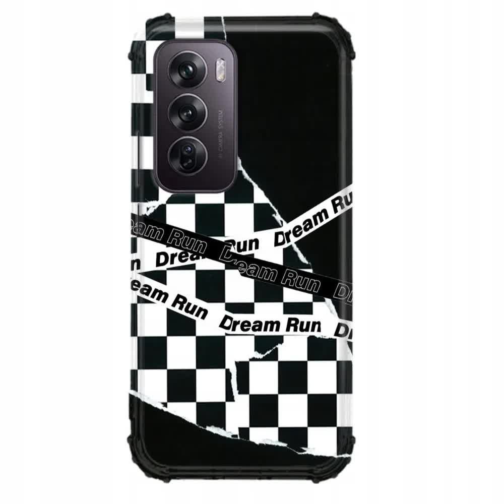 ETUI ANISHOCK Do OPPO RENO 12 PRO Warning Tape Alert Bunt Taśmy Odważne ...