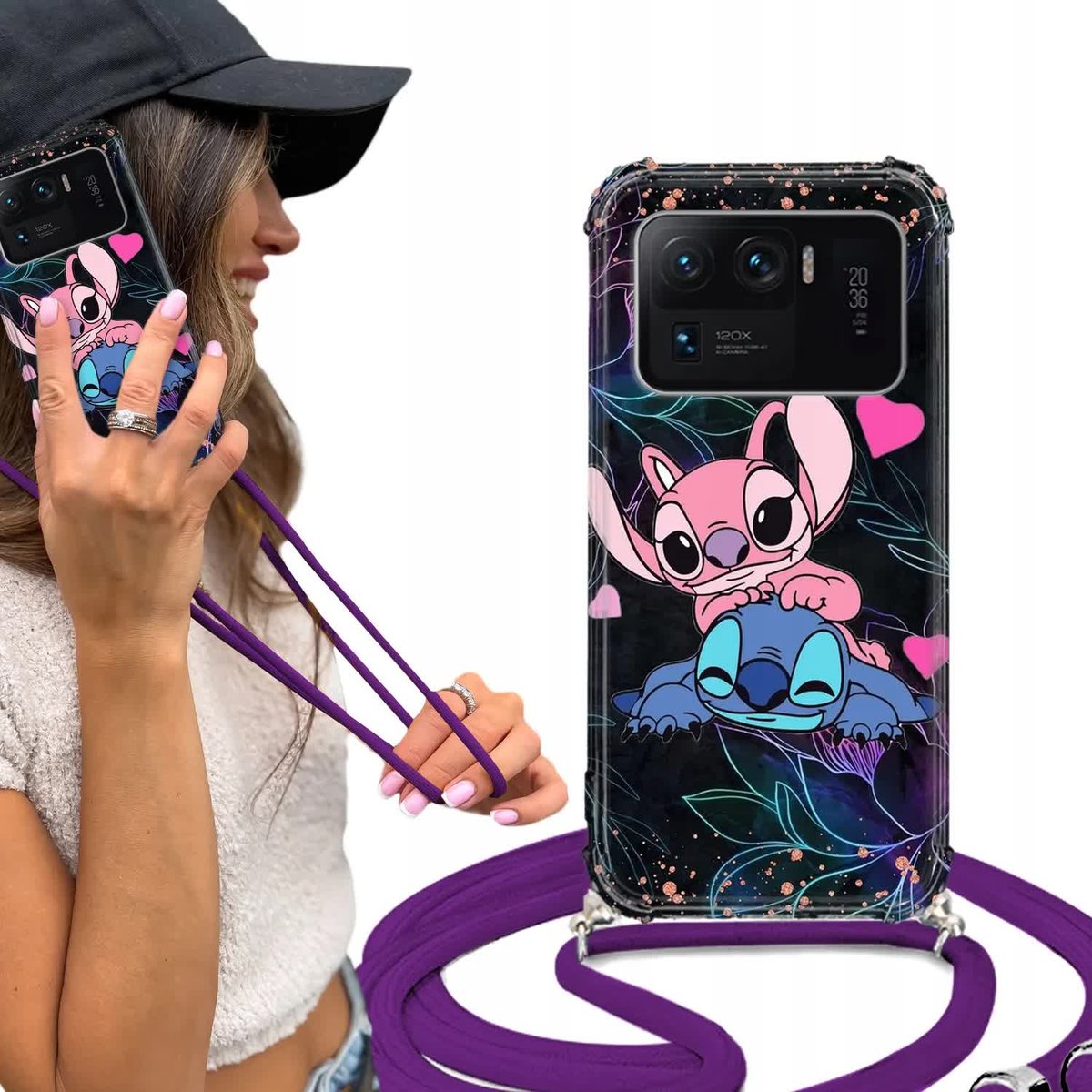 ETUI ANTISHOCK CROSSBODY + SZNUREK DO XIAOMI MI 11 ULTRA LILO STICH ...