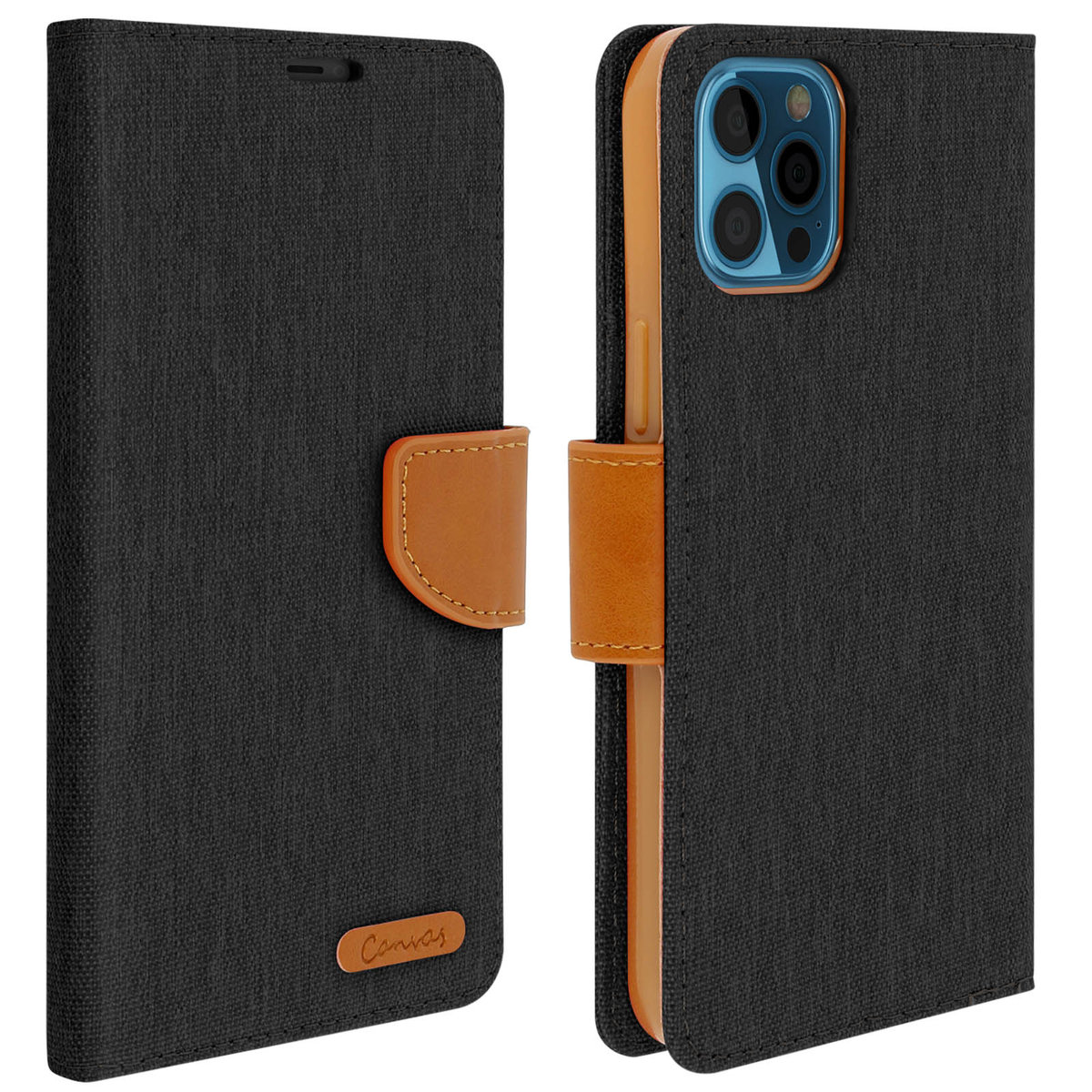 Etui Apple iPhone 12 Pro Max Canvas Series Fabric Wallet - czarne ...