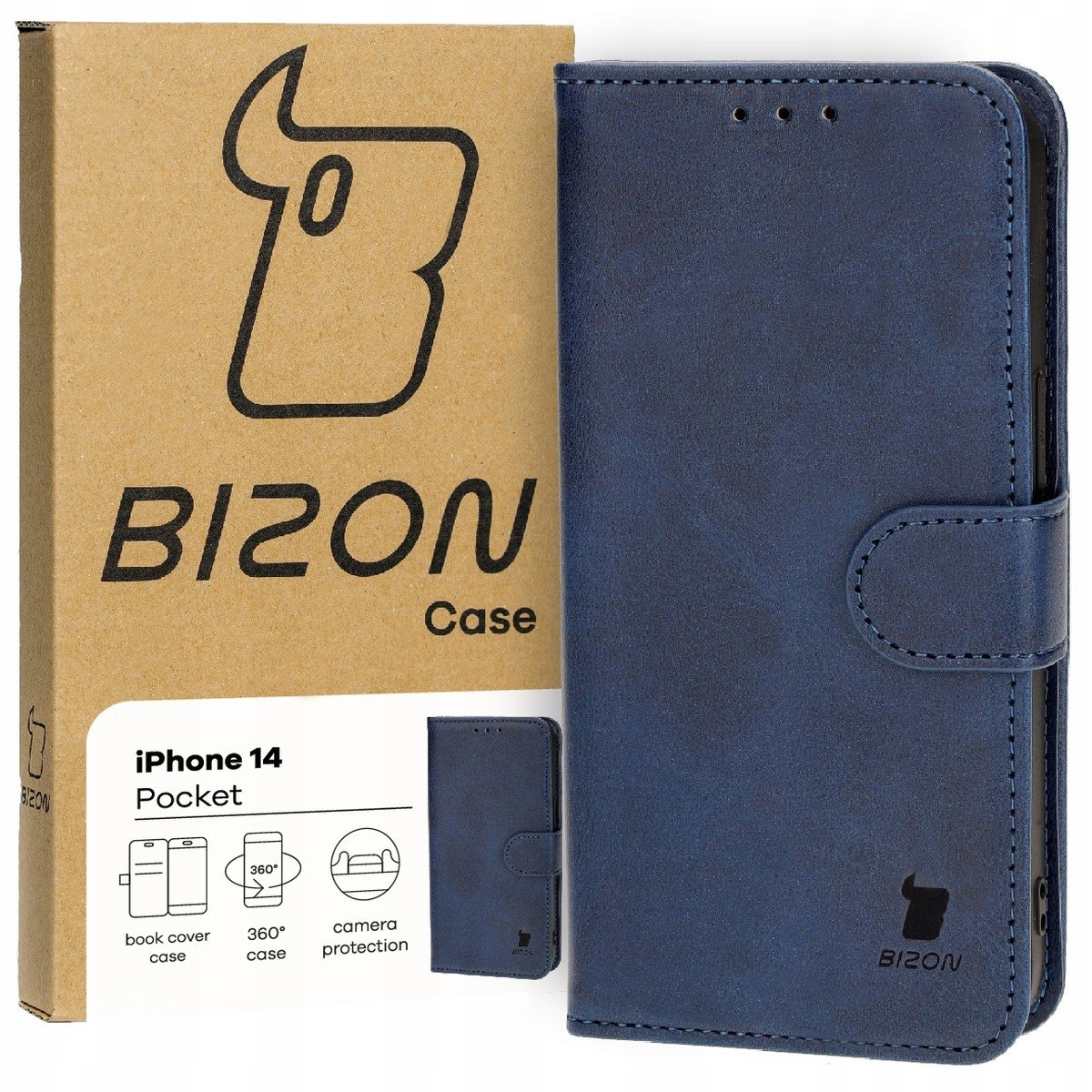Etui Bizon Case Pocket do Apple iPhone 14, granatowe - Bizon | Sklep ...