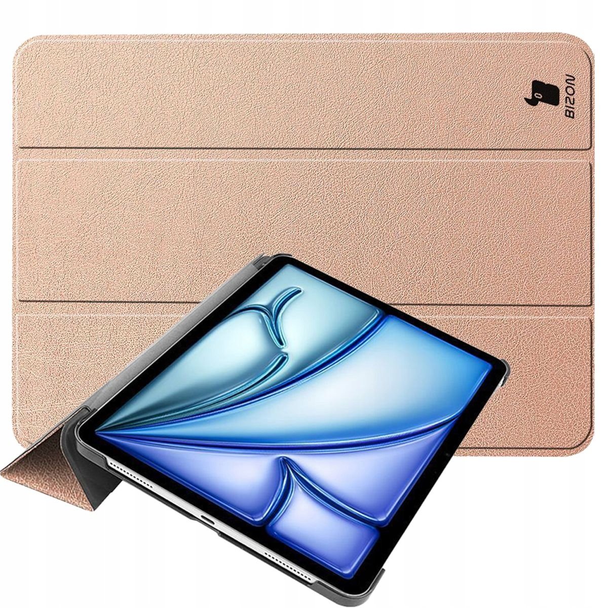 Etui Bizon Case Tab Croc do iPad Air 13" M2 2024, różowozłote - Bizon ...