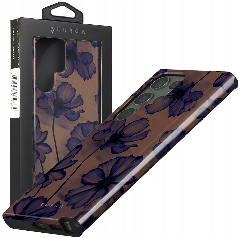 Etui Burga Velvet Night Tough do Galaxy S23 Ultra, brązowo-granatowe ...
