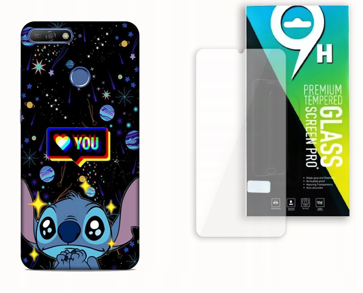 Etui Case Do Huawei Y7 2018 + Szkło Hartowane - Lilo & Stitch Słodziak Najnowsza Wersja_6-Stitch ...