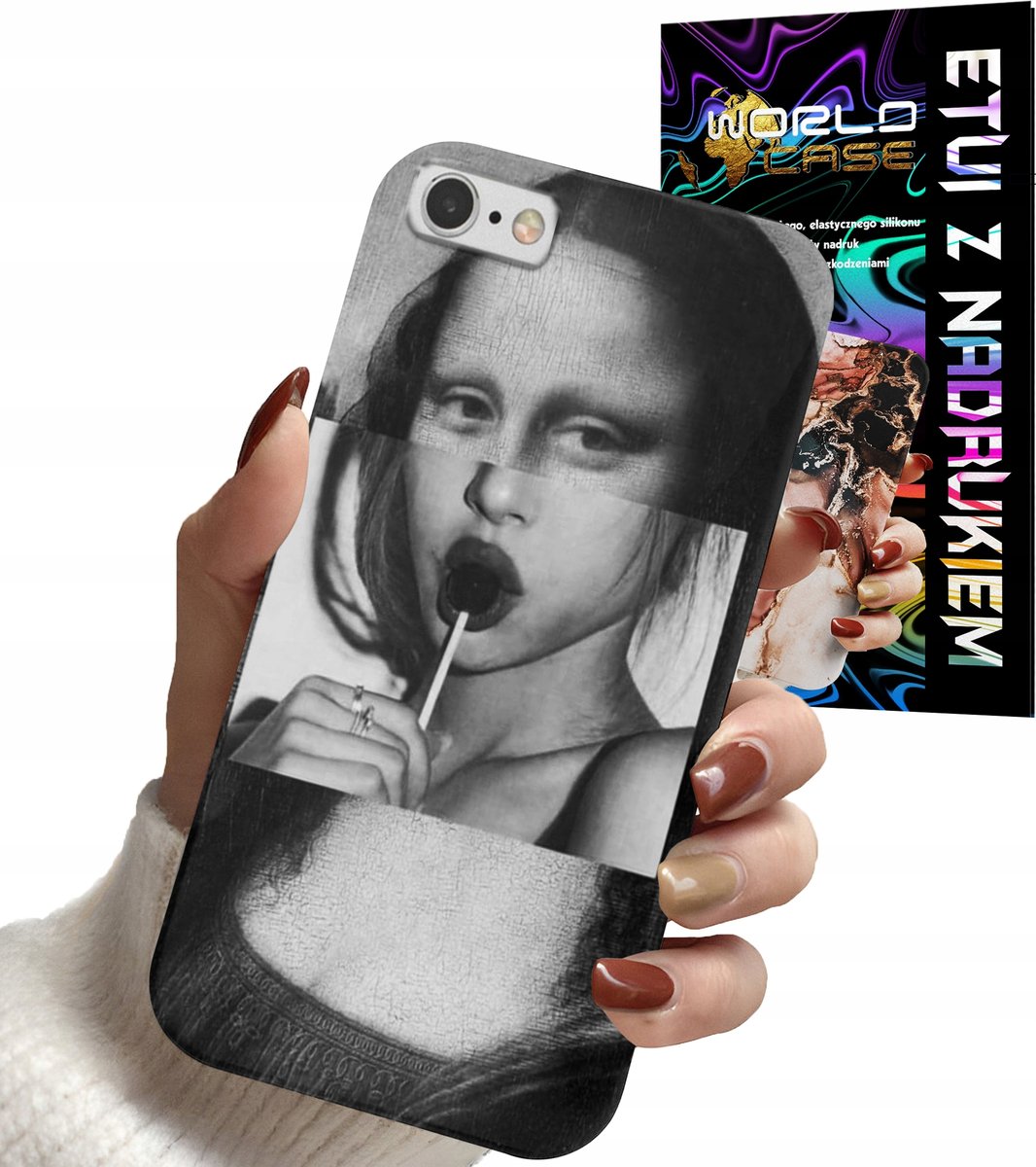 Etui Case Do Iphone 7, 8, Se 2022 - Mona Lisa Wzory Dla Kobiet Plecki ...