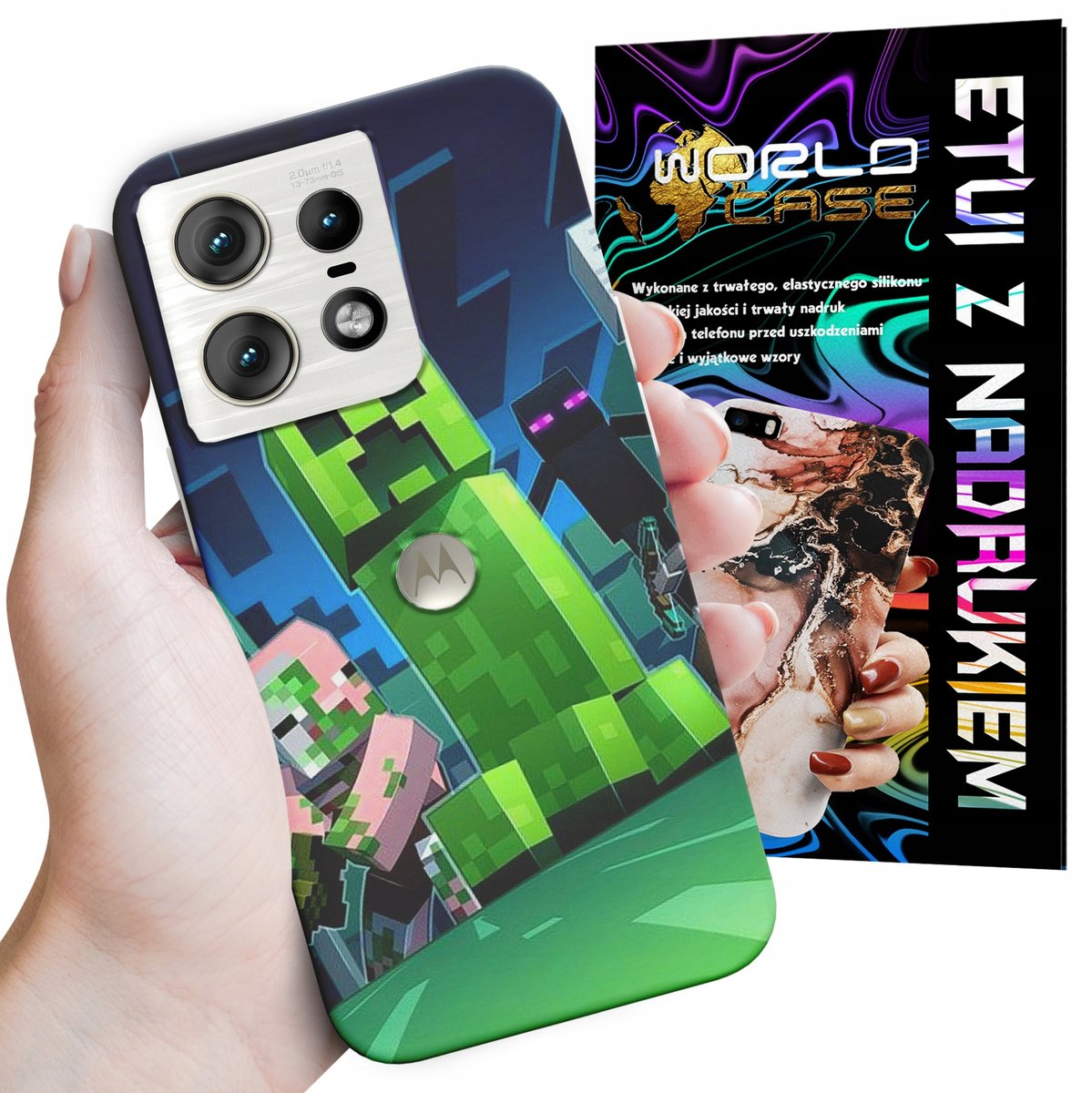 ETUI CASE DO MOTOROLA EDGE 50 PRO - FORTNITE CREEPER DZIECIĘCE ROBLOX ...