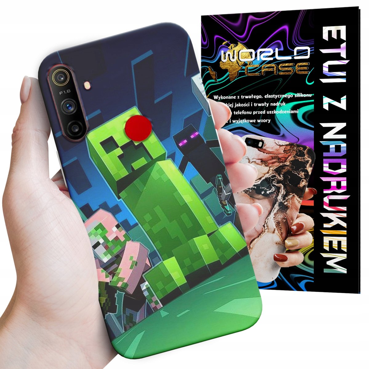 ETUI CASE DO REALME C3 - FORTNITE CREEPER DZIECIĘCE WZORY ROBLOX ...