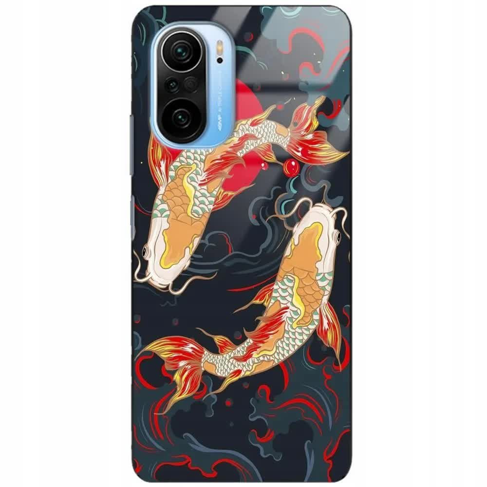 ETUI CASE GLASS DO XIAOMI POCO F3 PRO KWIATY WIŚNI JAPONIA RYBY KOI ...