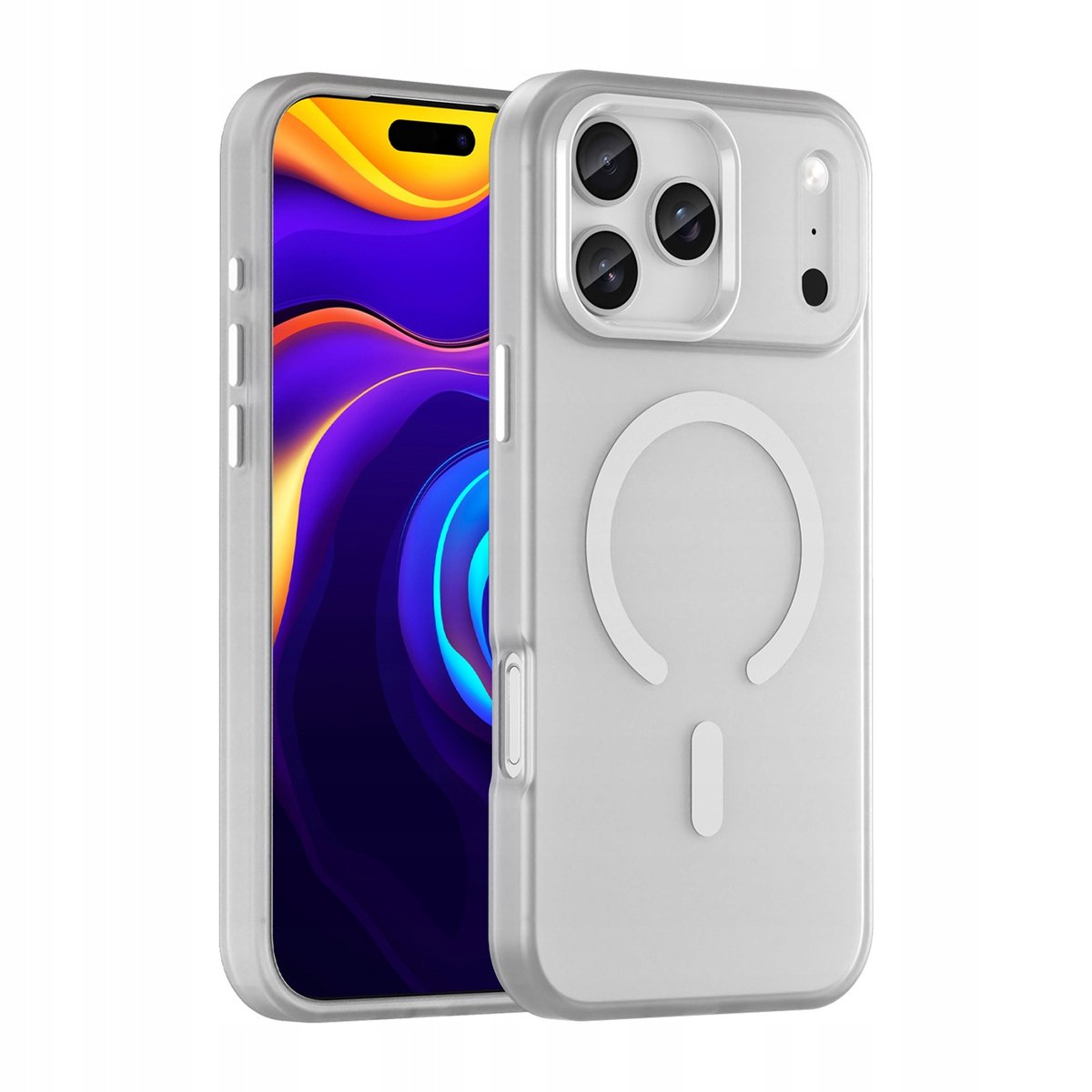 Etui case na iPhone 17 Pro Max Magnetic Abrasive MagSafe - matowe białe ...