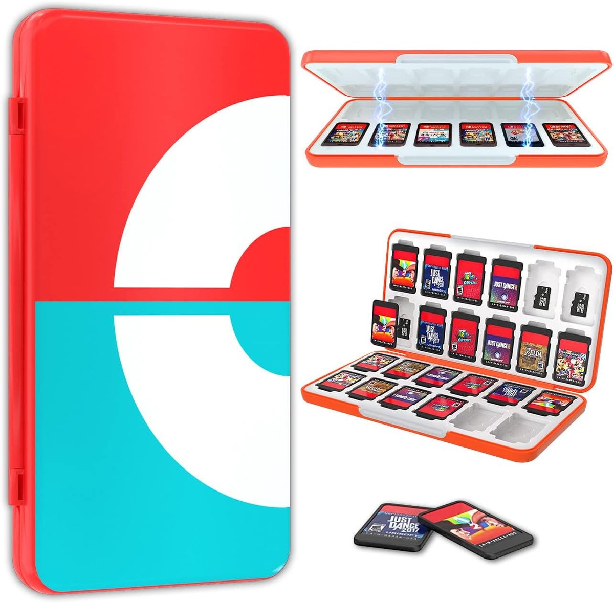 Etui Case Organizer Karty Nintendo Switch Oled Micro Sd Czerwono ...