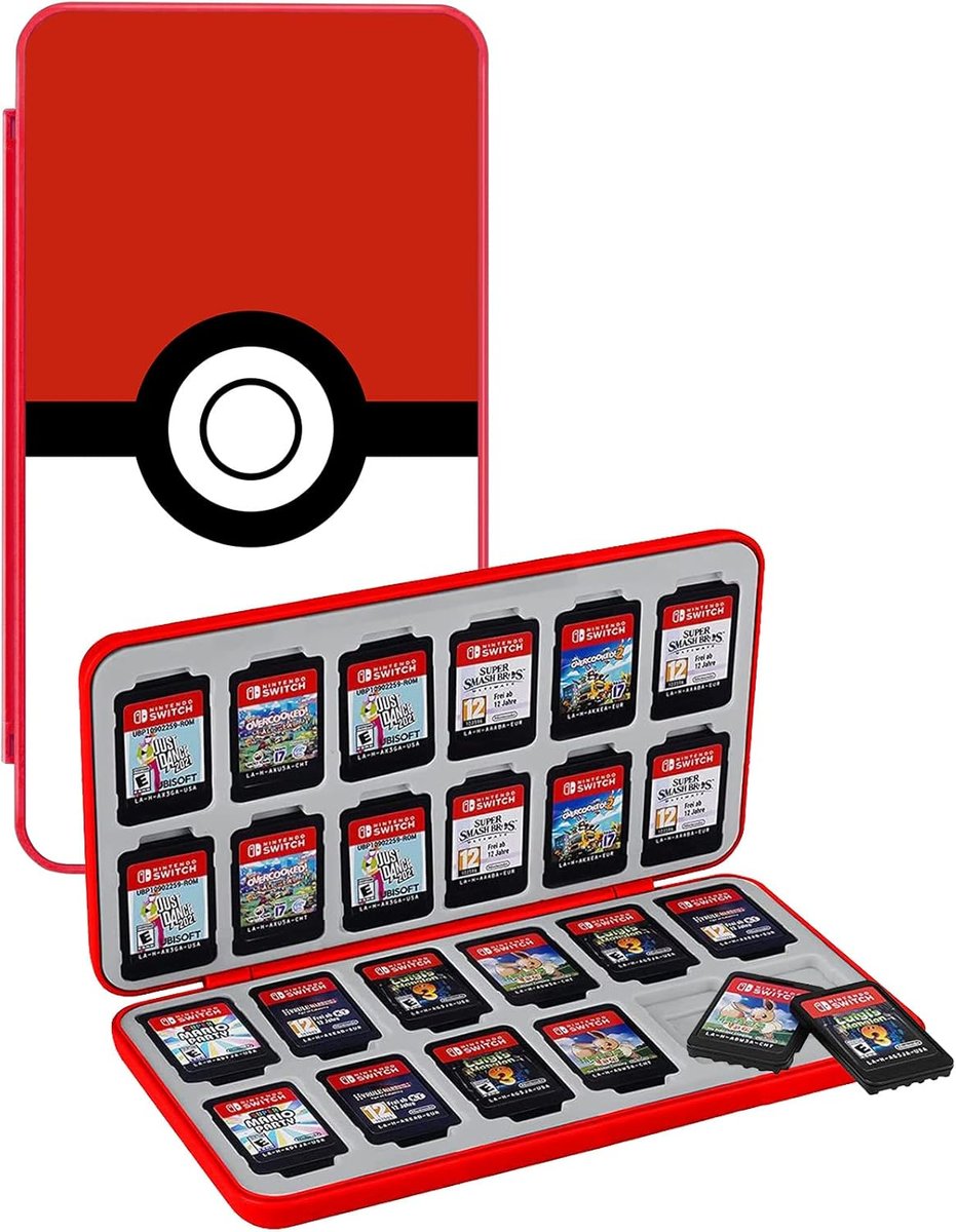 ETUI CASE ORGANIZER KARTY NINTENDO SWITCH OLED MICRO SD POKEBALL ...