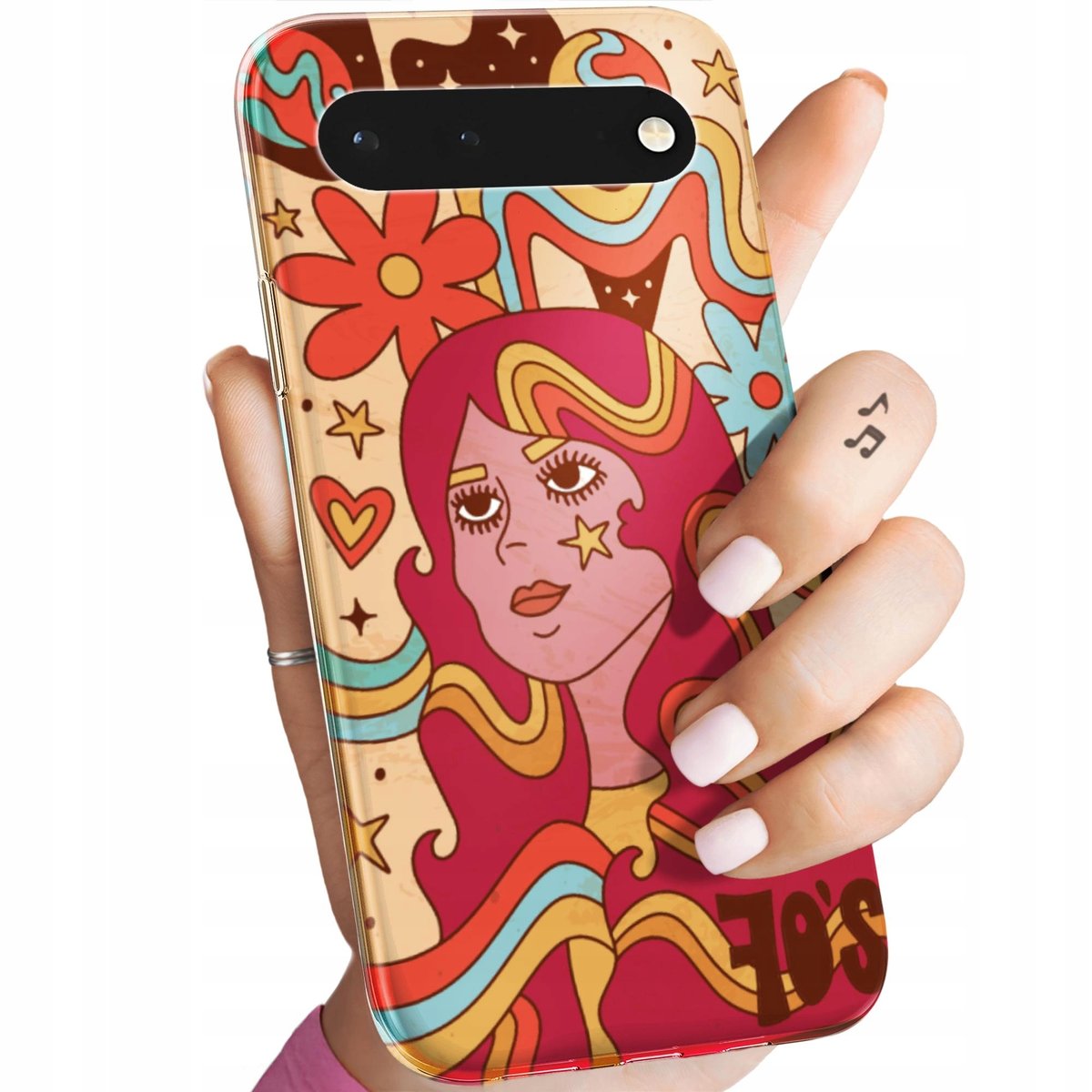 ETUI DO GOOGLE PIXEL 6 PRO WZORY HIPPIE PEACE HIPPISI OBUDOWA POKROWIEC ...