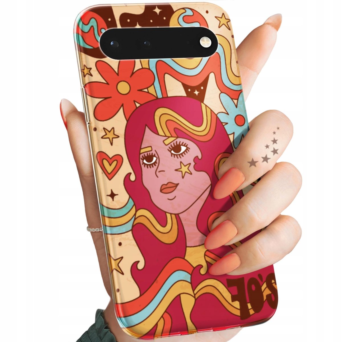 ETUI DO GOOGLE PIXEL 6 WZORY HIPPIE PEACE HIPPISI OBUDOWA POKROWIEC ...