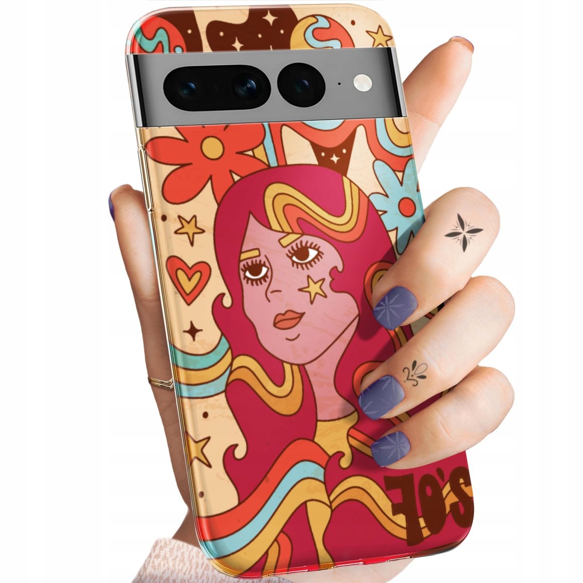 ETUI DO GOOGLE PIXEL 7 PRO WZORY HIPPIE PEACE HIPPISI OBUDOWA POKROWIEC ...