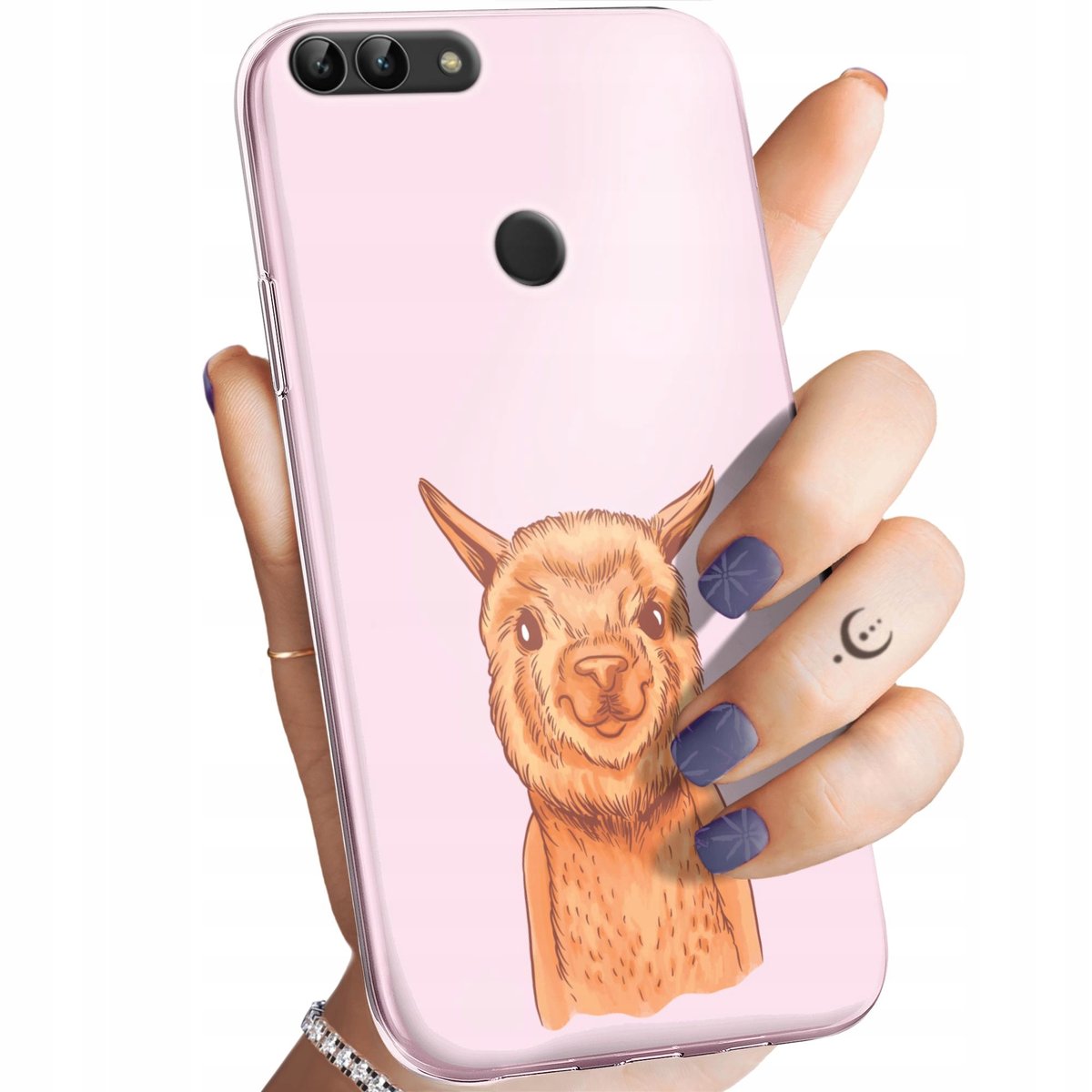 ETUI DO HUAWEI P SMART WZORY LAMA ALPAKA ANDY OBUDOWA POKROWIEC CASE ...
