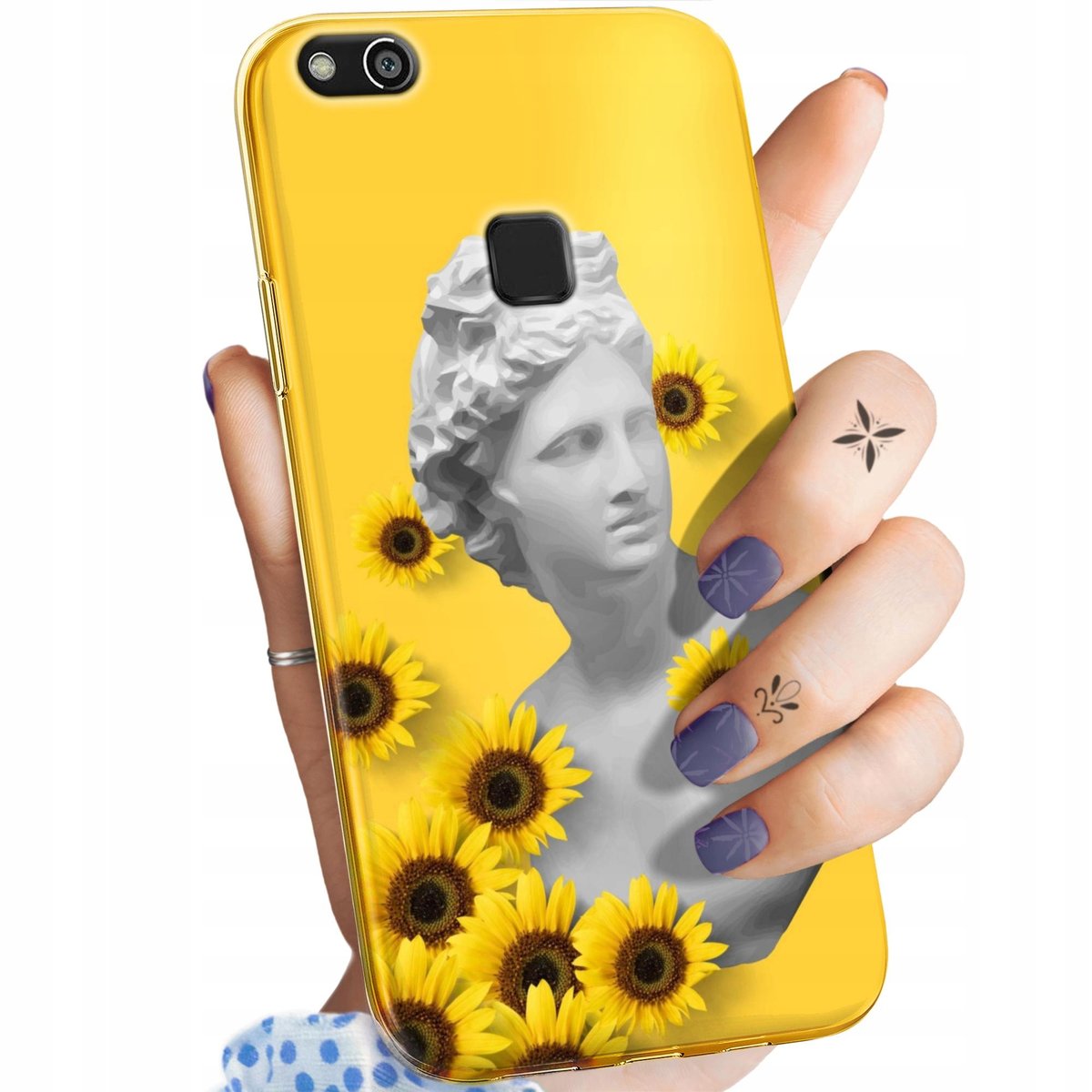 ETUI DO HUAWEI P10 LITE WZORY ŻÓŁTE SŁONECZNE YELLOW OBUDOWA POKROWIEC ...