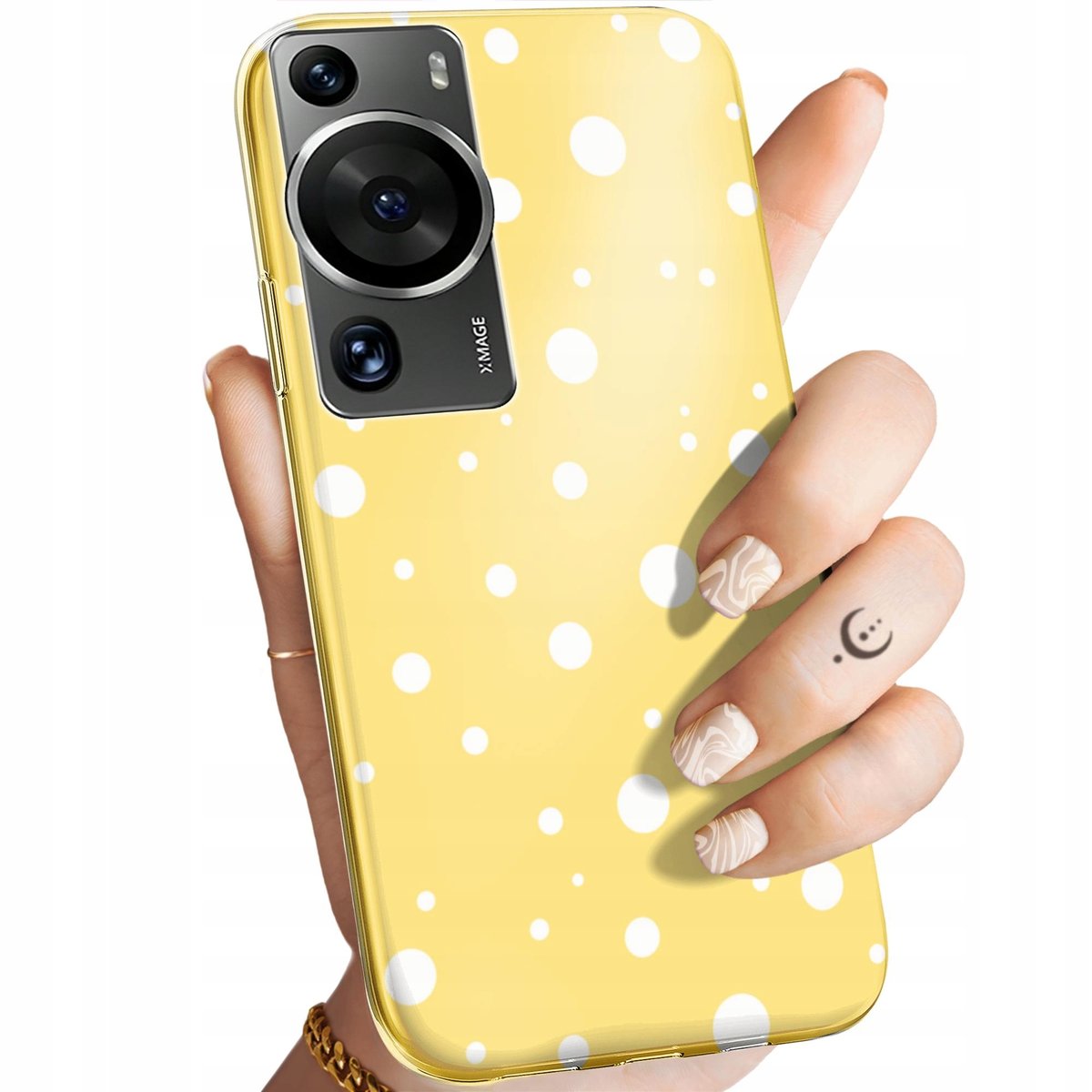 ETUI DO HUAWEI P60 / P60 PRO WZORY KROPKI GROCHY BOKEH DOTS OBUDOWA ...
