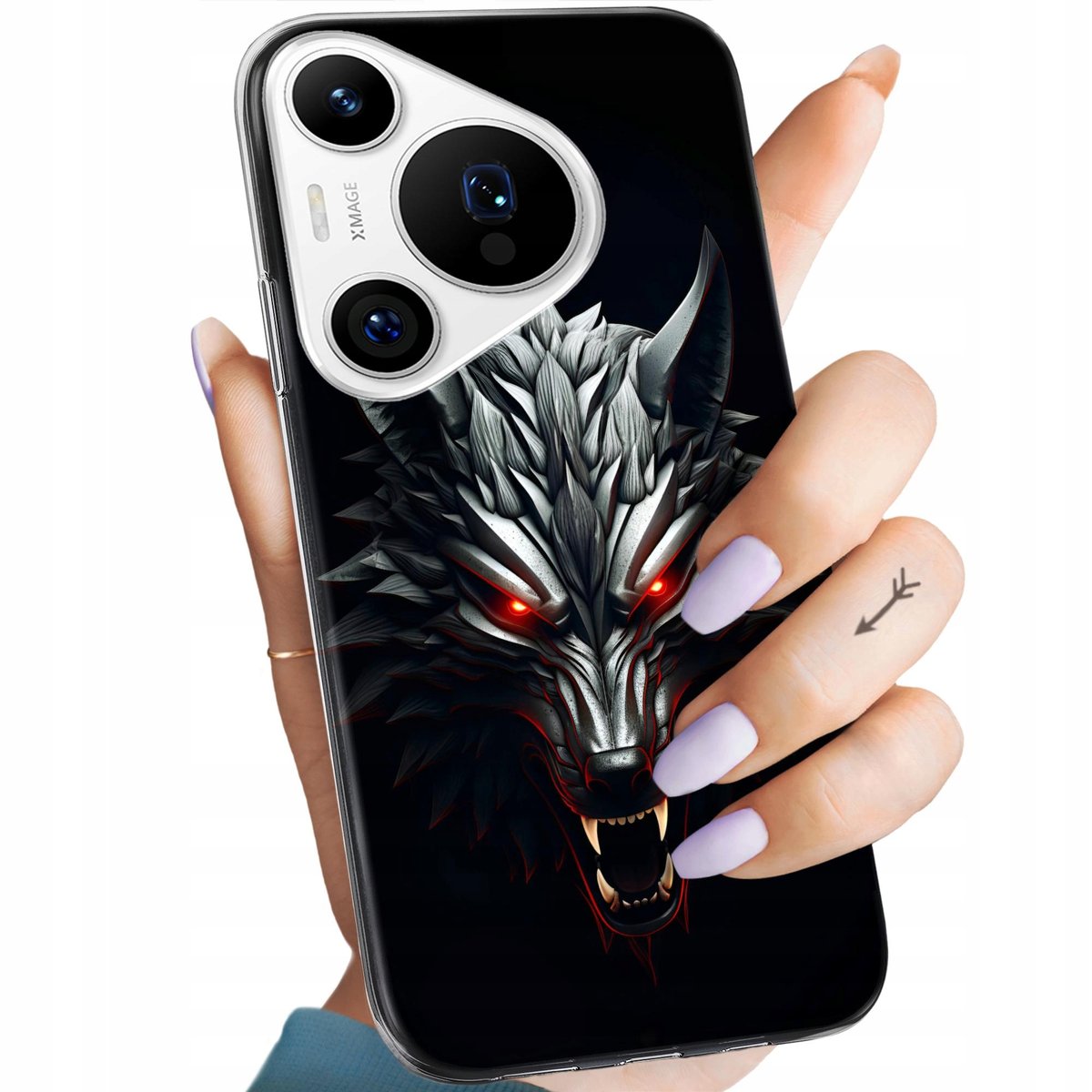 Etui Do Huawei Pura 70 Pro Wzory Wiedźmin Witcher Biały Wilk Dziki Gon ...