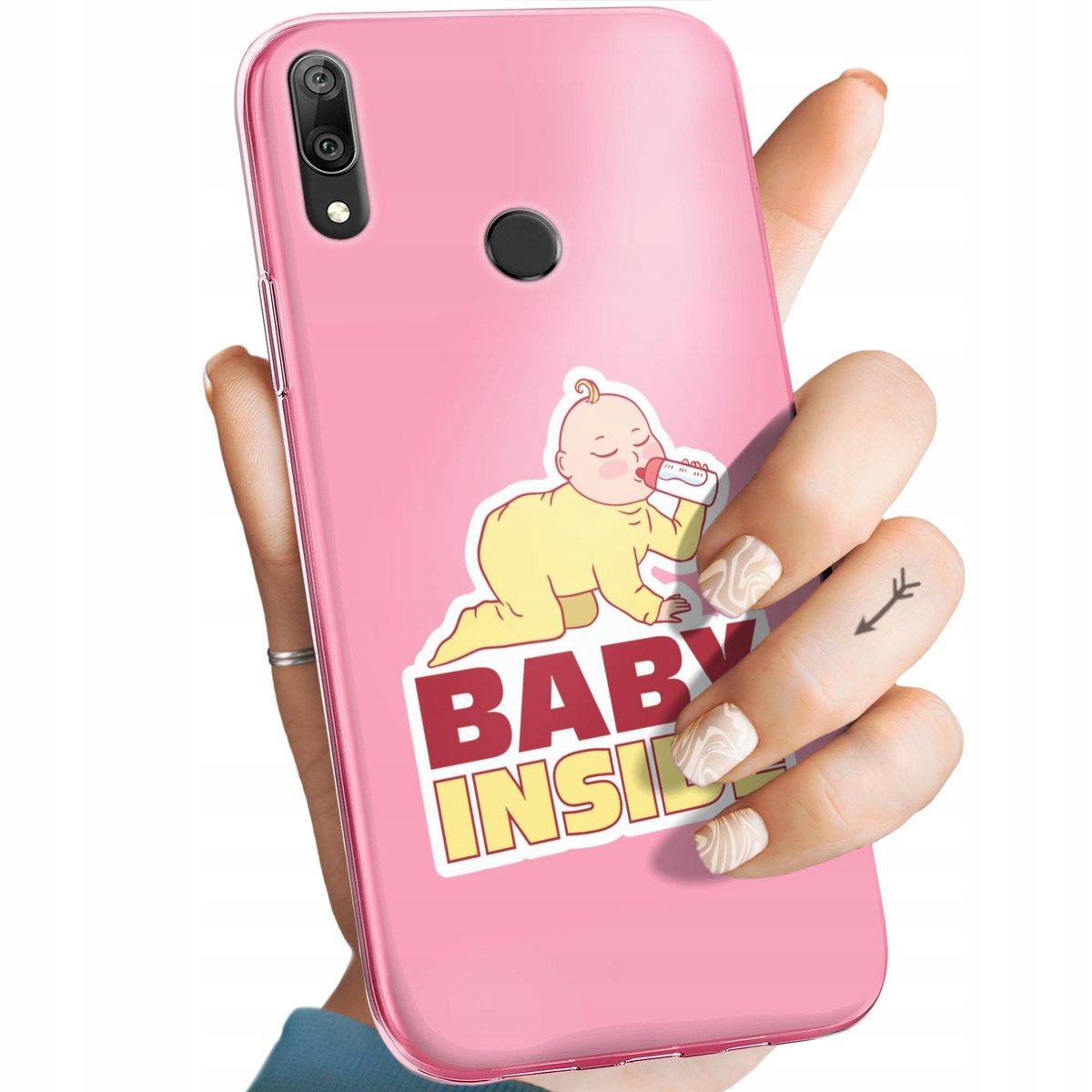 ETUI DO HUAWEI Y7 2019 WZORY CIĄŻOWE PREGNANT BABY SHOWER OBUDOWA ...