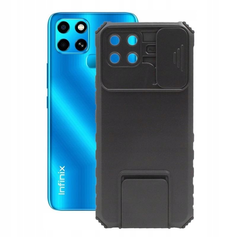 Etui do Infinix Smart 6 HD Pancerne CAMSHIELD Stand czarny Obudowa ...