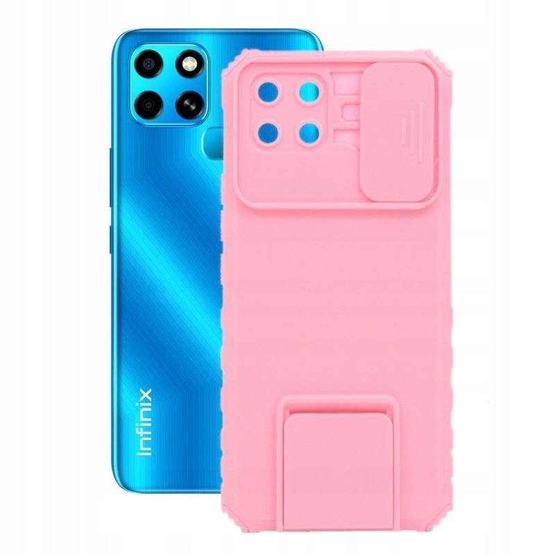 Etui do Infinix Smart 6 HD Pancerne CAMSHIELD Stand różowe Obudowa ...