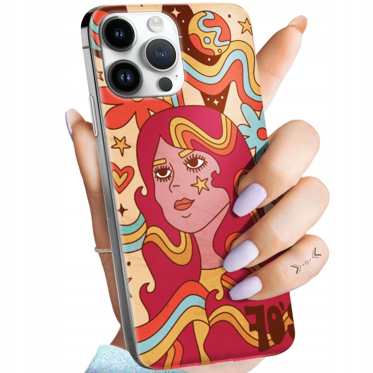 ETUI DO IPHONE 14 PRO MAX WZORY HIPPIE PEACE HIPPISI OBUDOWA POKROWIEC ...