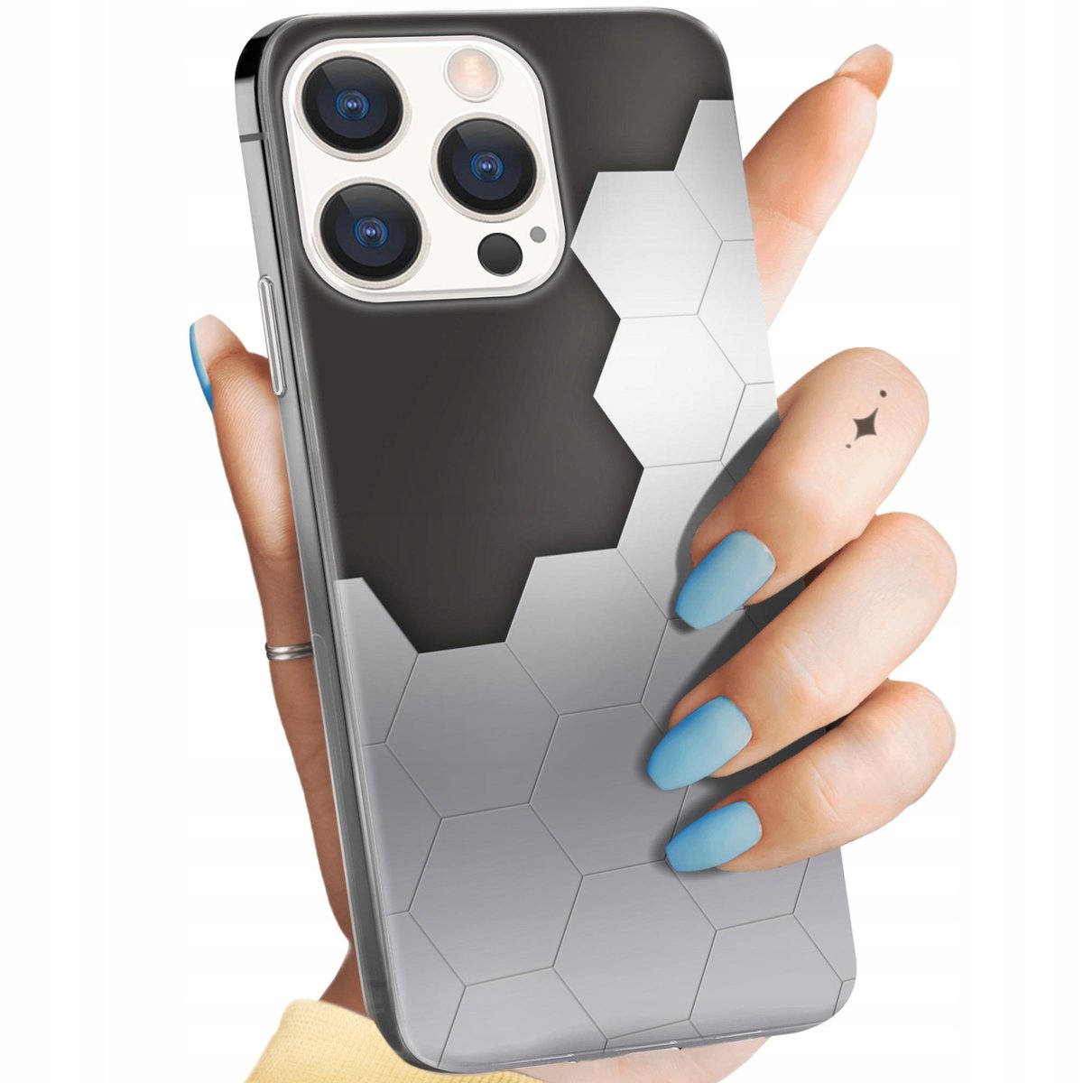 Etui Do Iphone 15 Pro Wzory Szare Metallic Grey Obudowa Pokrowiec Case ...