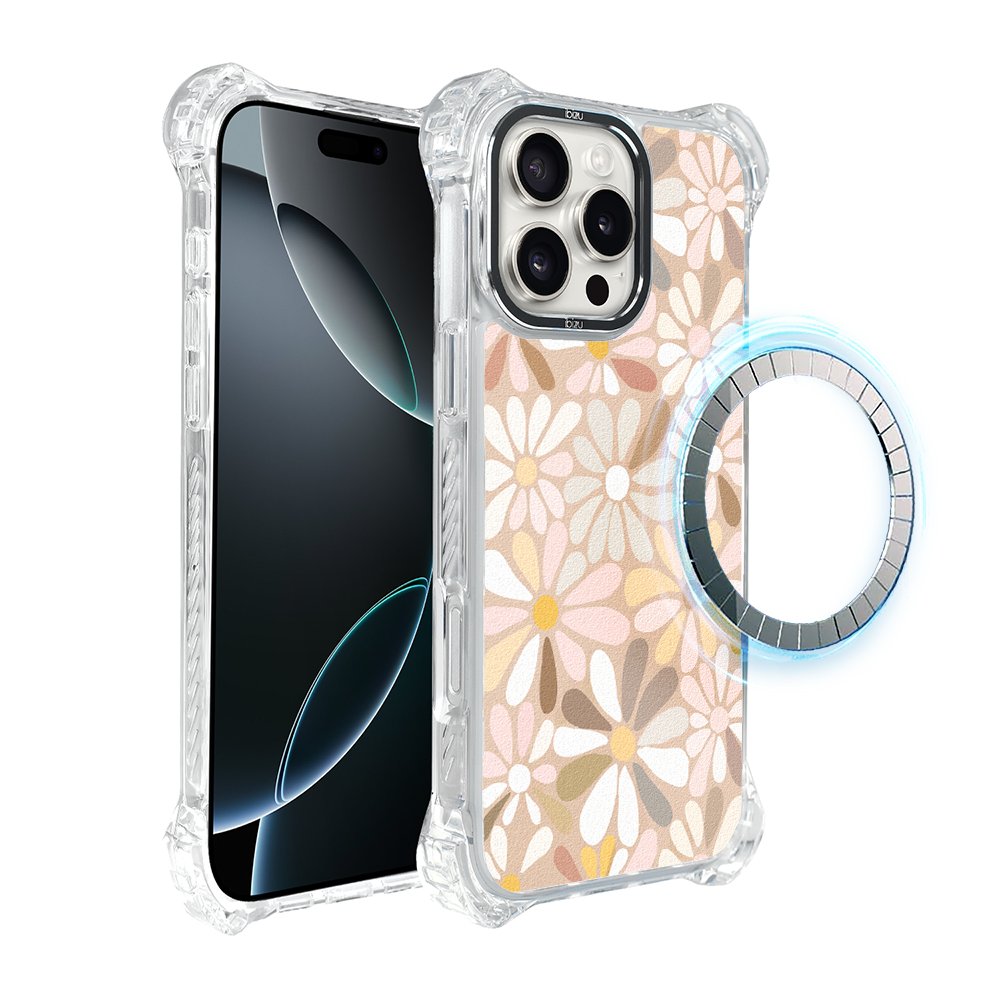 Etui do iPhone 16 Pro Max IBIZU DropGuard Ultra z MagSafe, Boho, Kwiaty ...