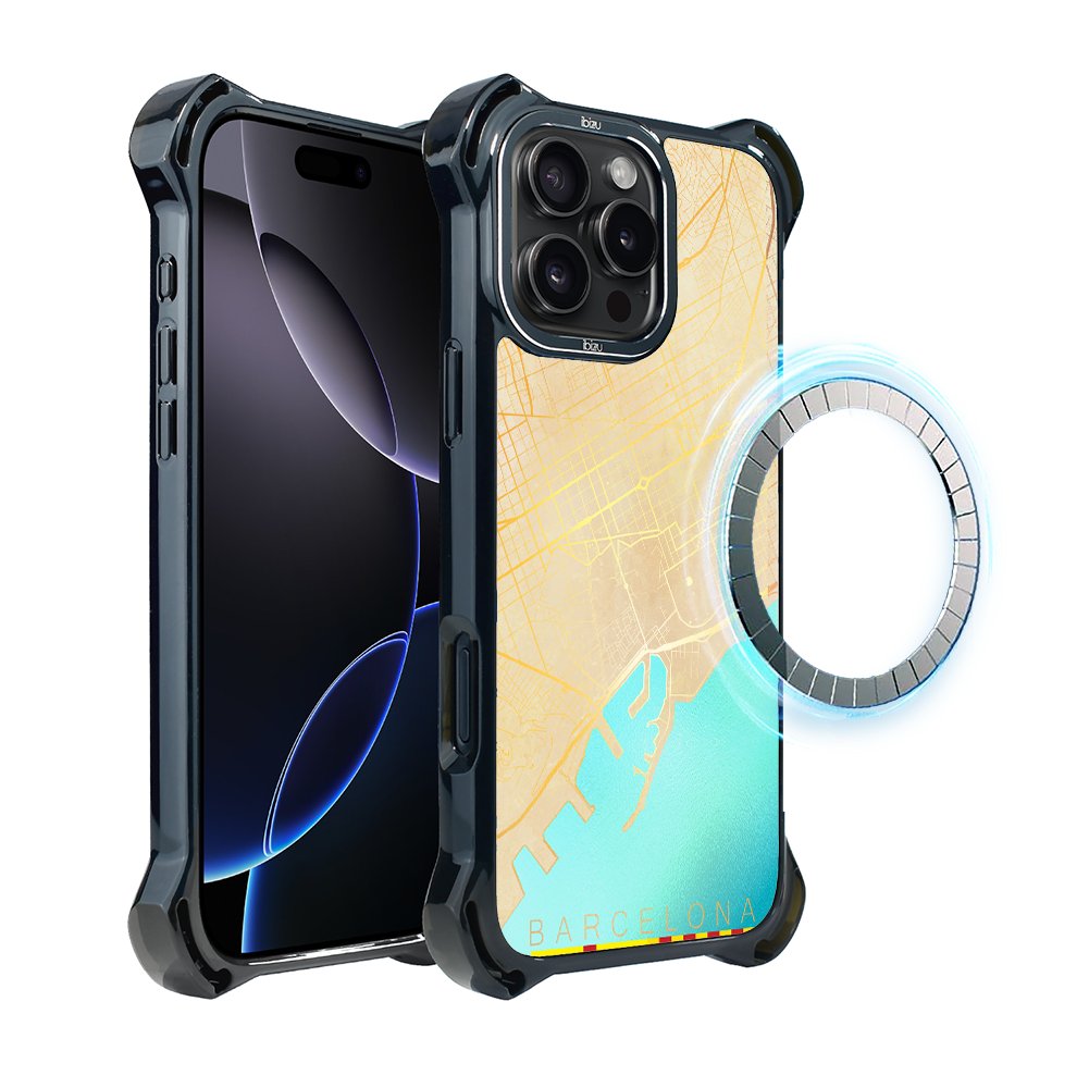 Etui do iPhone 16 Pro Max IBIZU DropGuard Ultra z MagSafe, Mapy świata ...