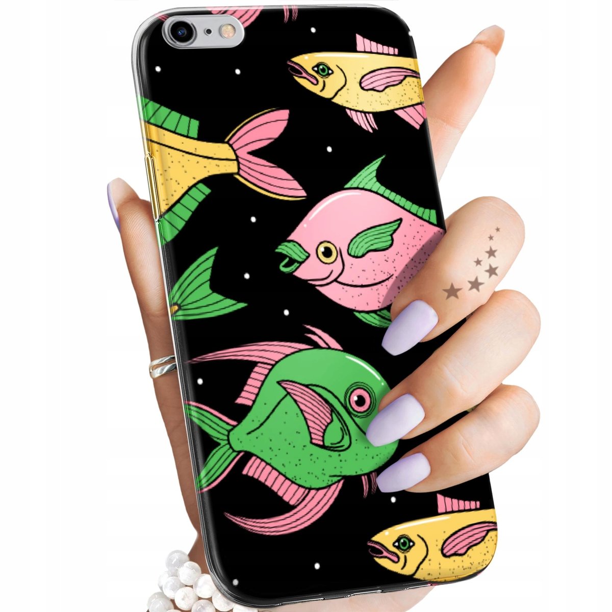 ETUI DO IPHONE 6 PLUS / 6S PLUS WZORY RYBY RYBKI FISH OBUDOWA POKROWIEC ...