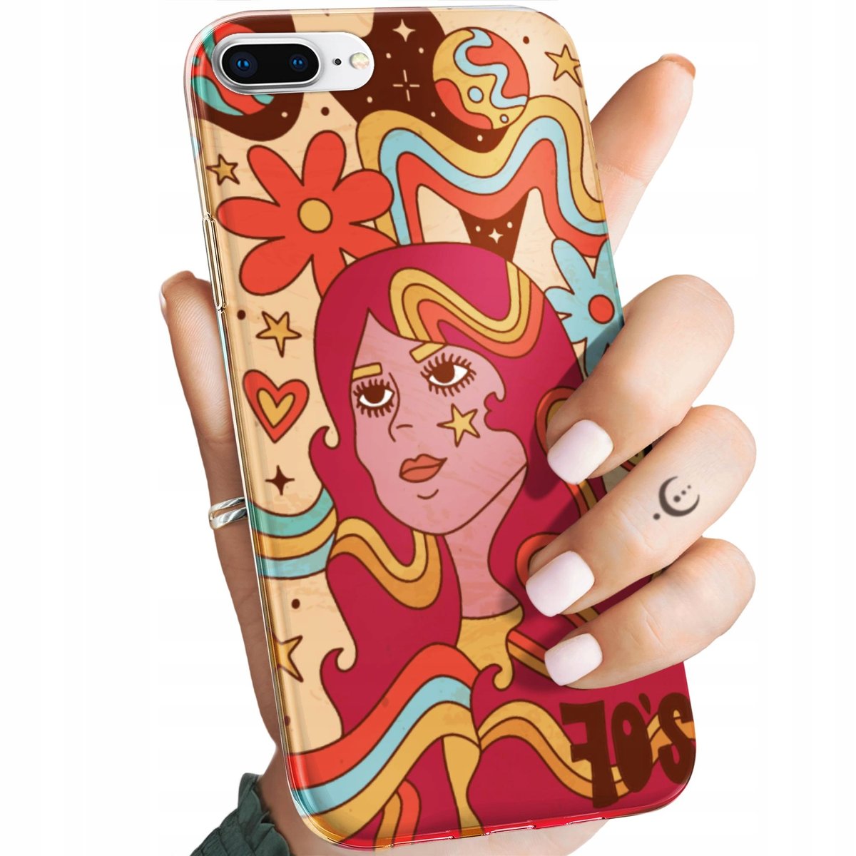 ETUI DO IPHONE 7 PLUS / 8 PLUS WZORY HIPPIE PEACE HIPPISI OBUDOWA ...