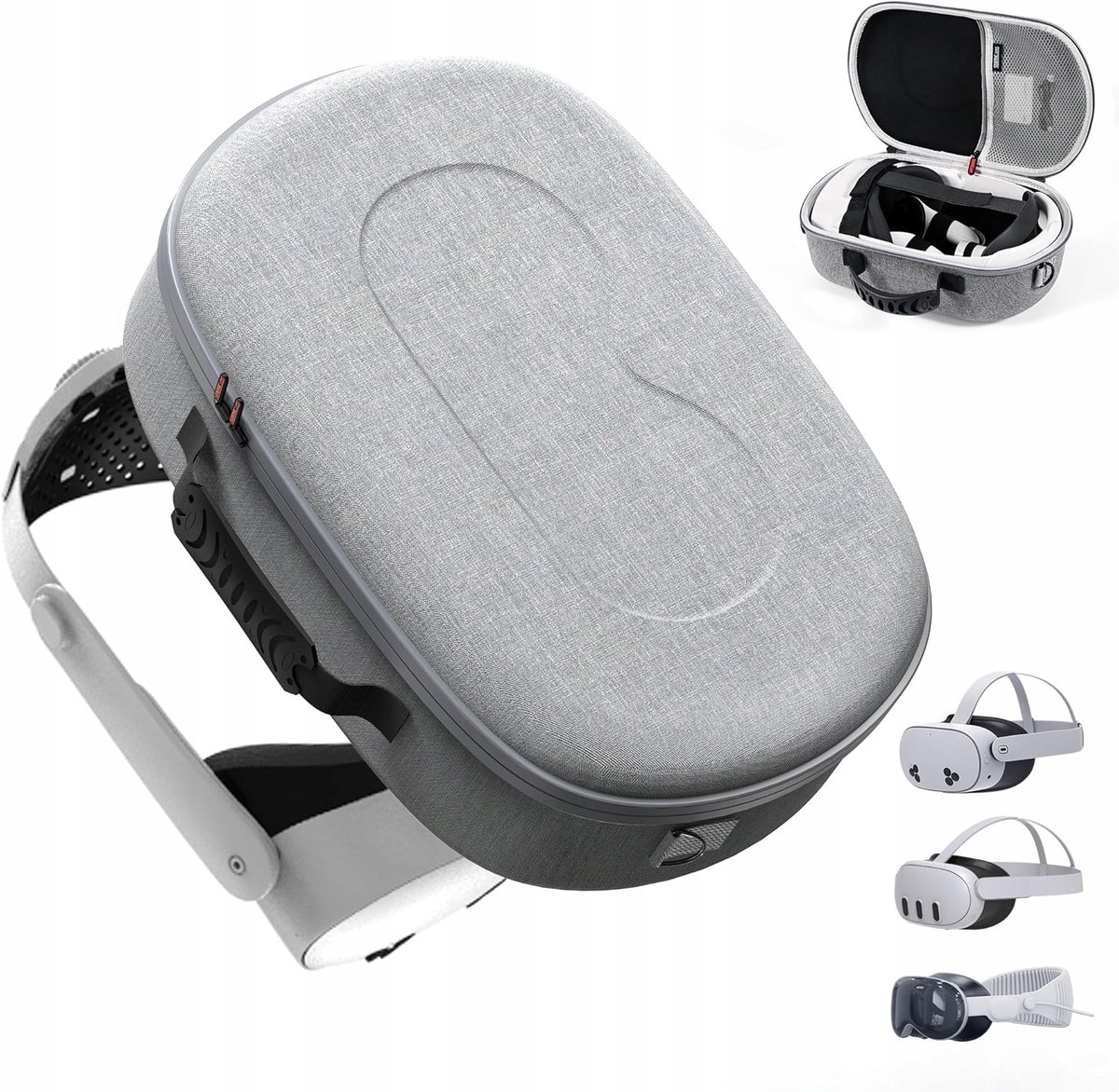 Etui do Meta Quest 3S/Quest 3/Vision Pro/Pico4 szare walizka torba ...