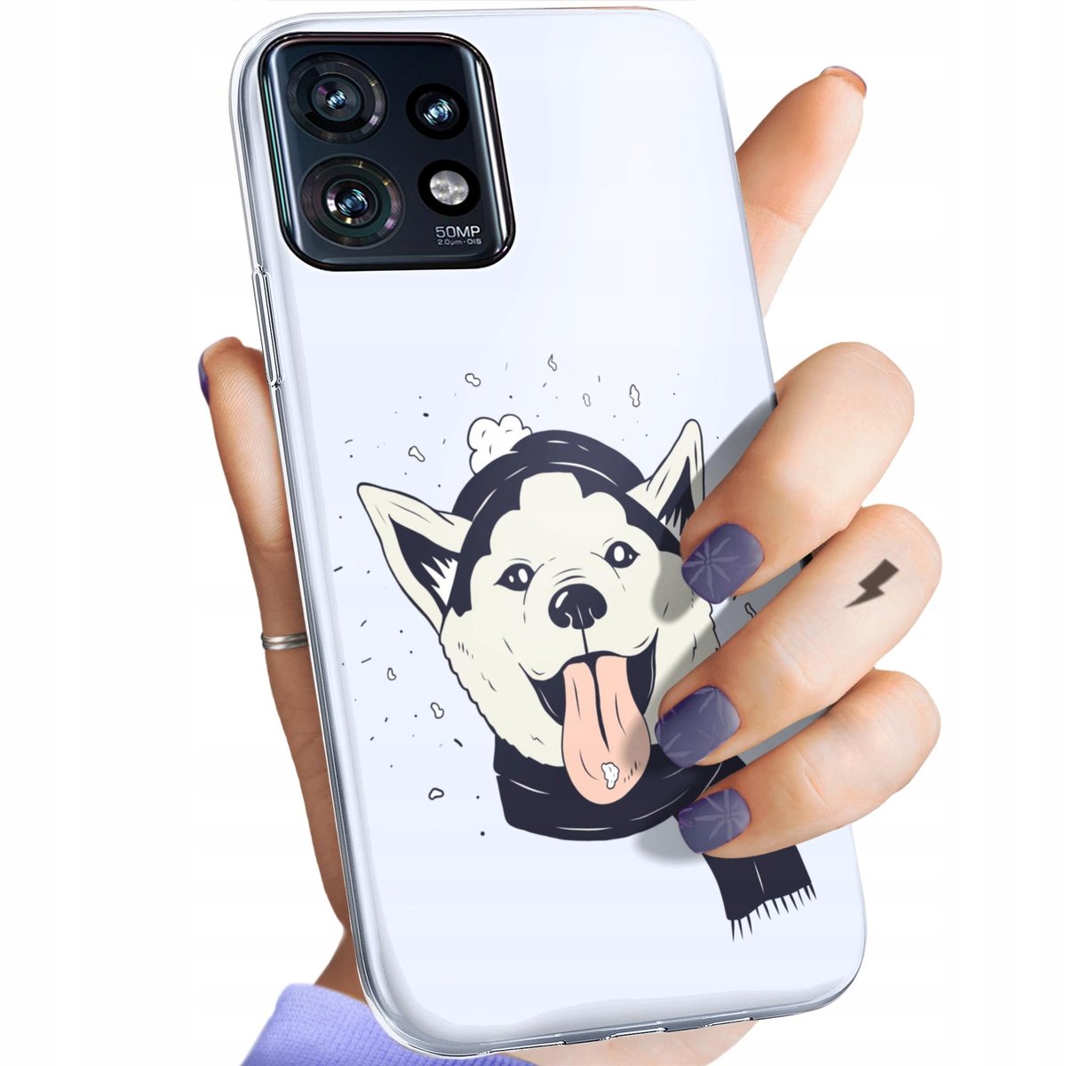 ETUI DO MOTOROLA EDGE 40 PRO WZORY HUSKY PSY PIESKI OBUDOWA POKROWIEC ...